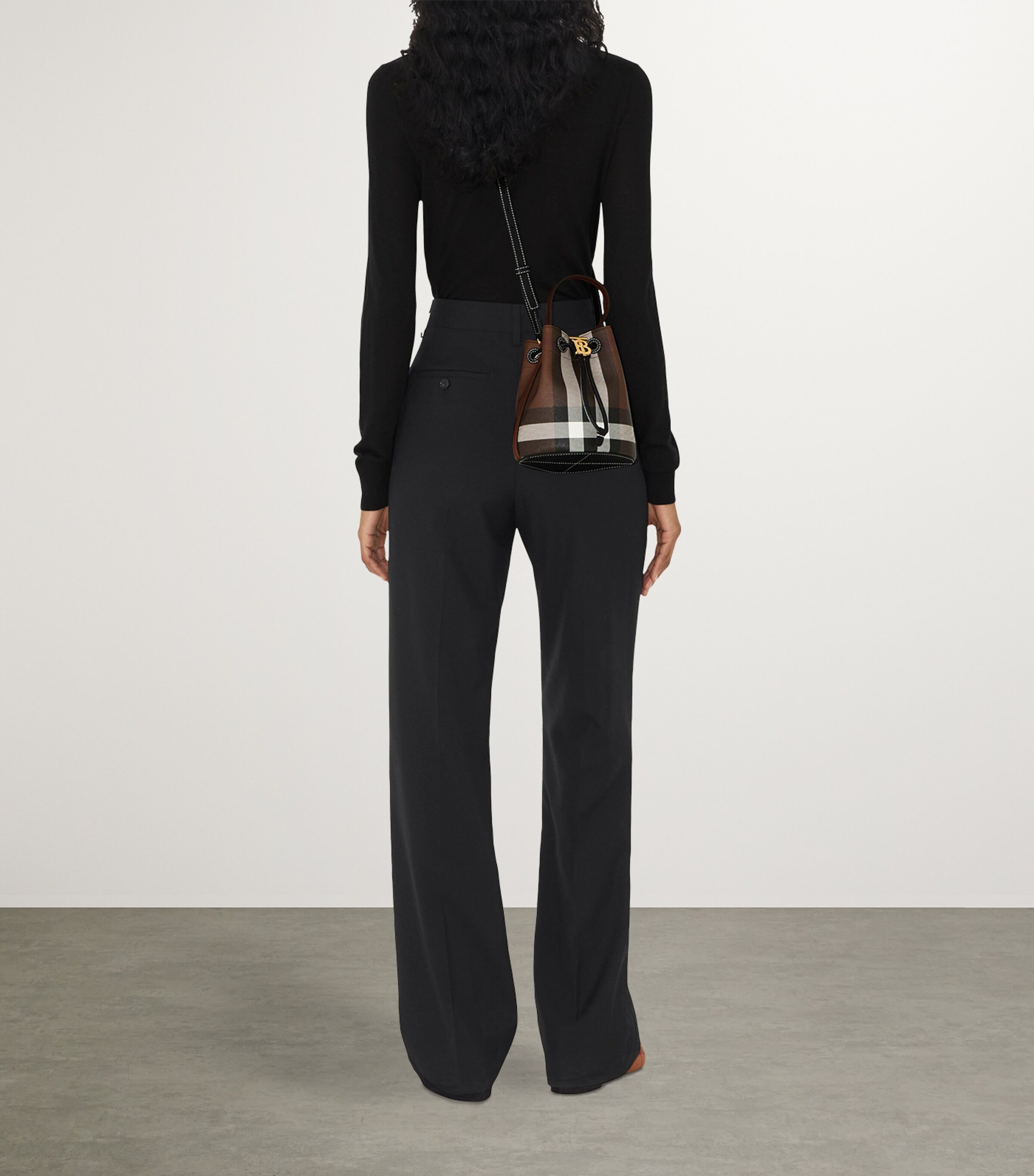 Burberry Brown Mini Check Monogram Bucket Bag | Harrods US