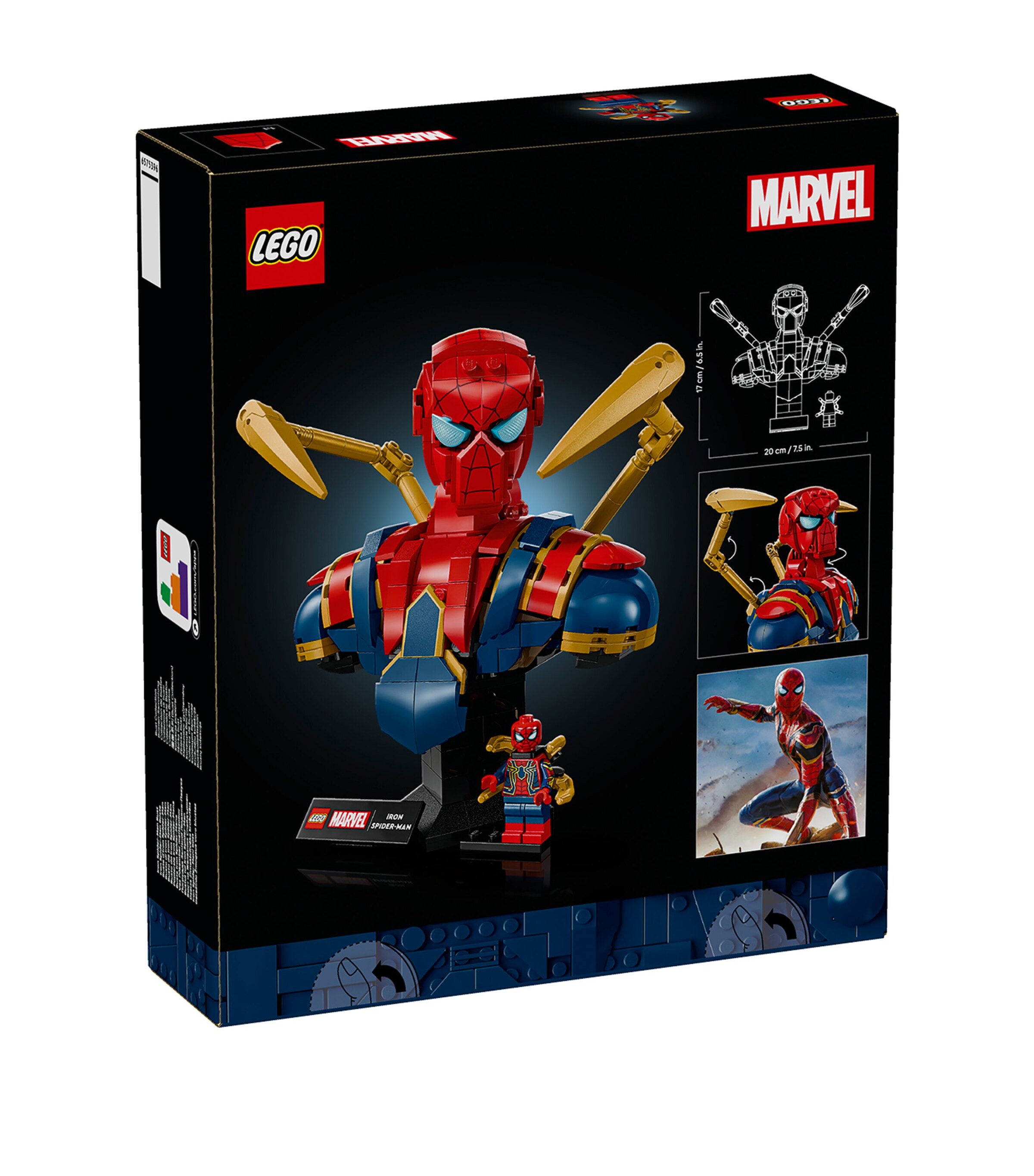 Lego LEGO Marvel Iron Spider-Man Bust 76326 | Harrods UK