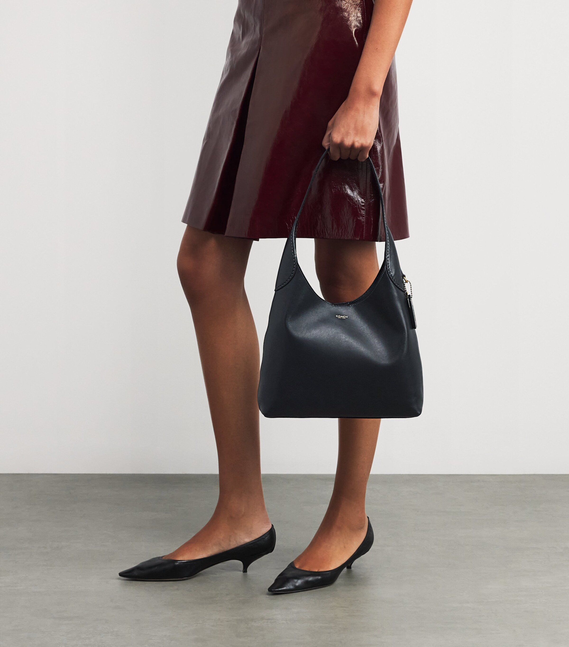 Coach Black Leather Brooklyn 28 Shoulder Bag | Harrods US