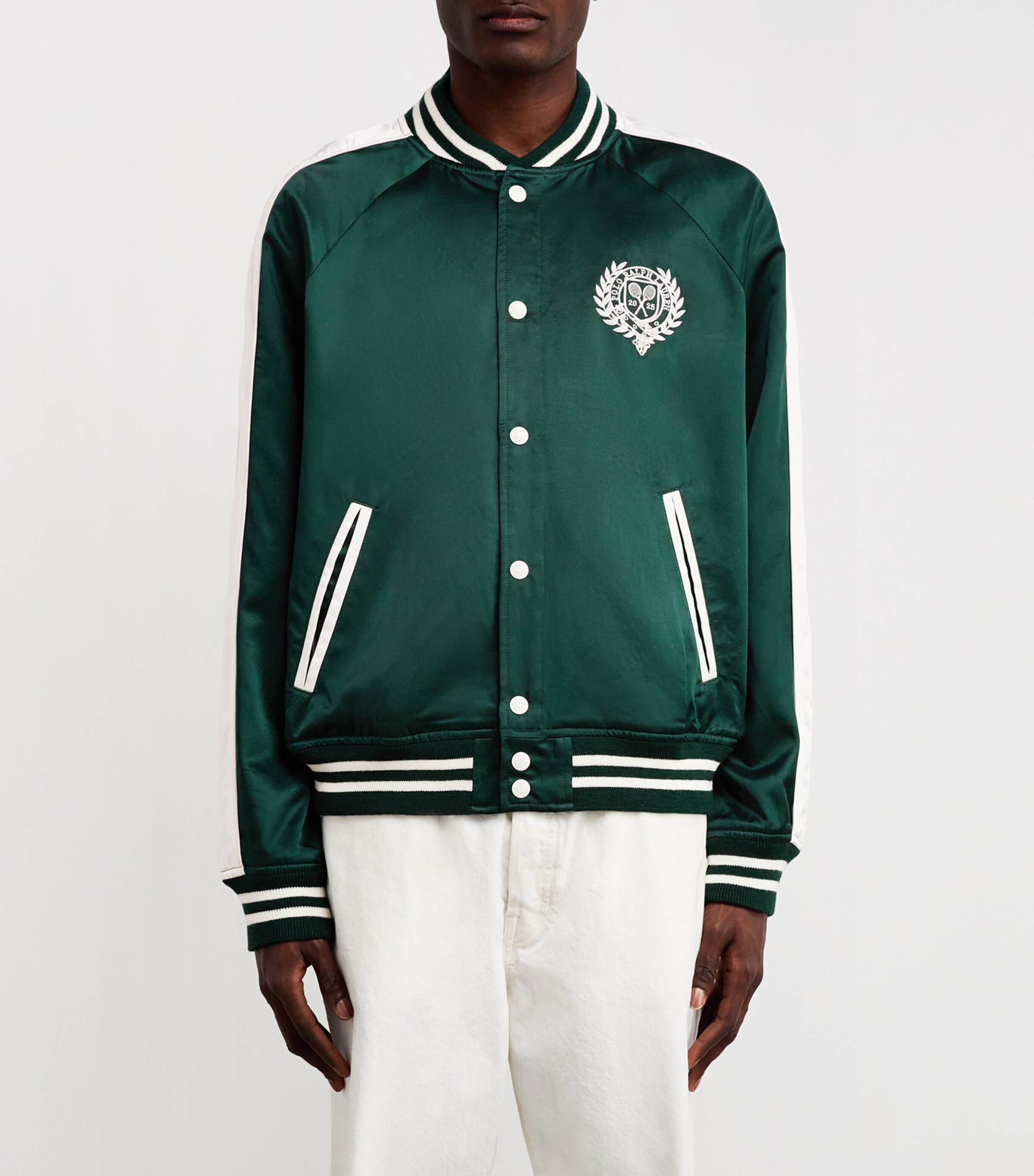 Polo Ralph Lauren Green x Wimbledon Varsity Bomber Jacket | Harrods US