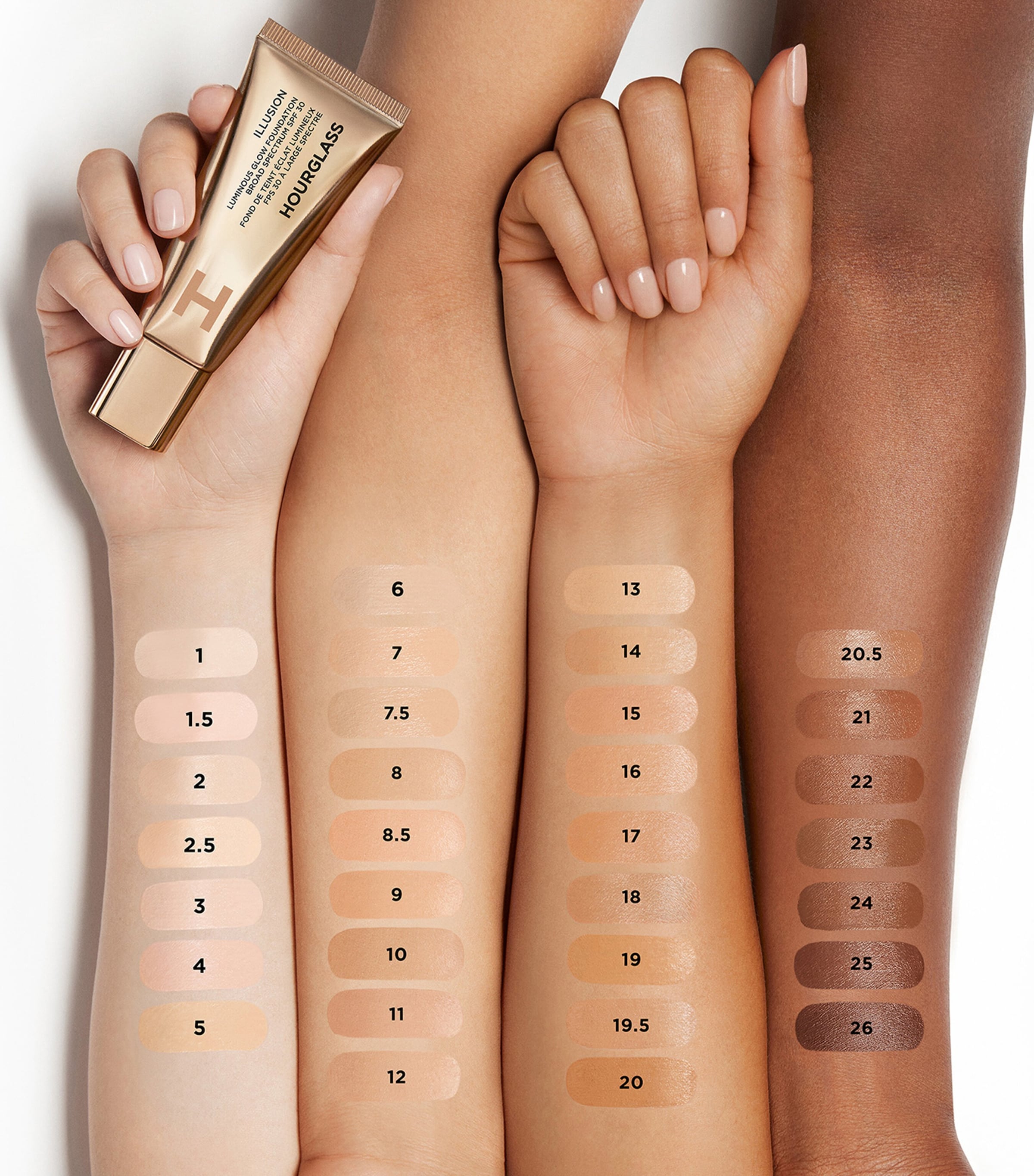 Hourglass Luminous Glow Foundation SPF30 | Harrods UK