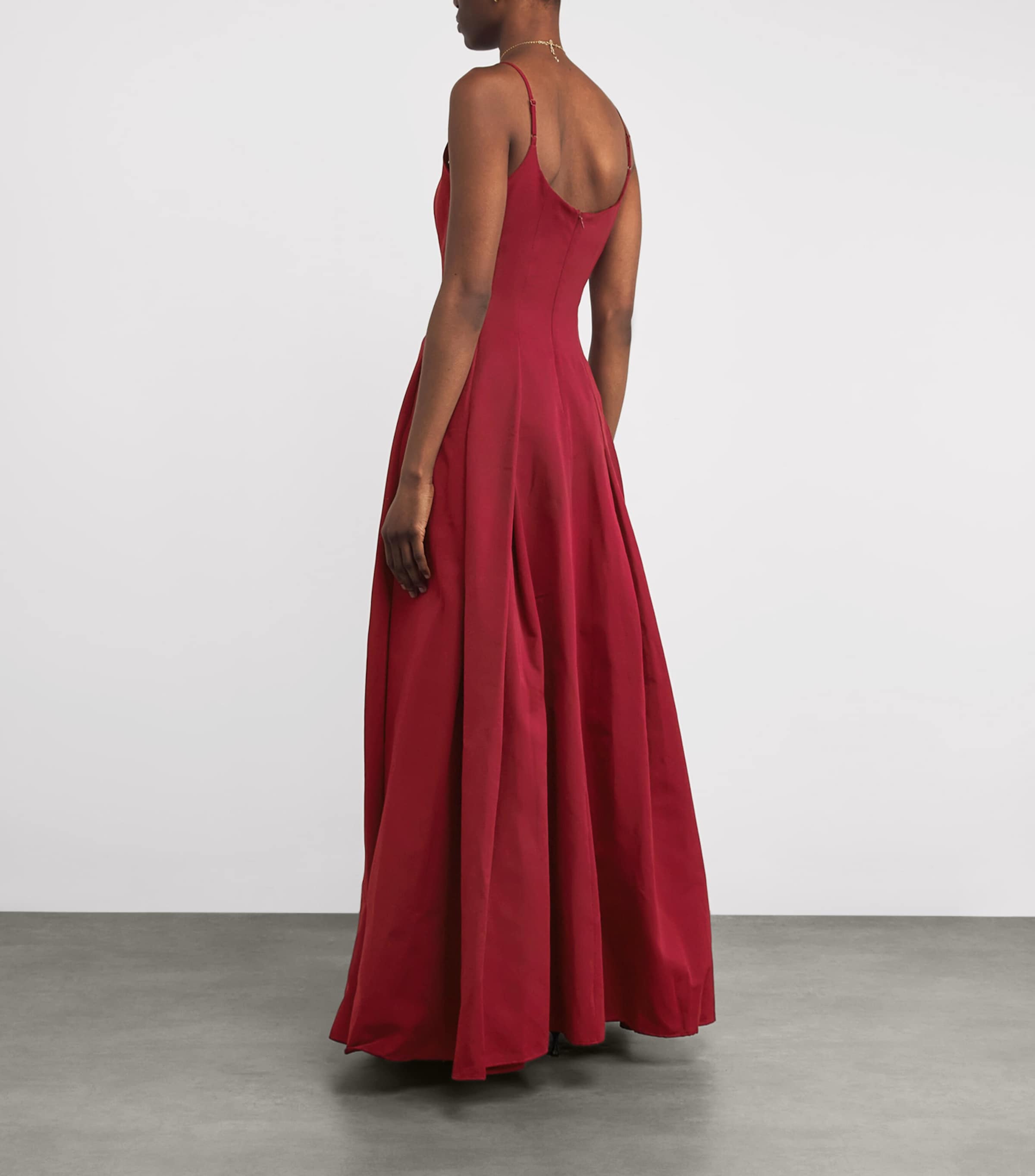 STAUD Red Cotton-Blend Joy Maxi Dress | Harrods CA