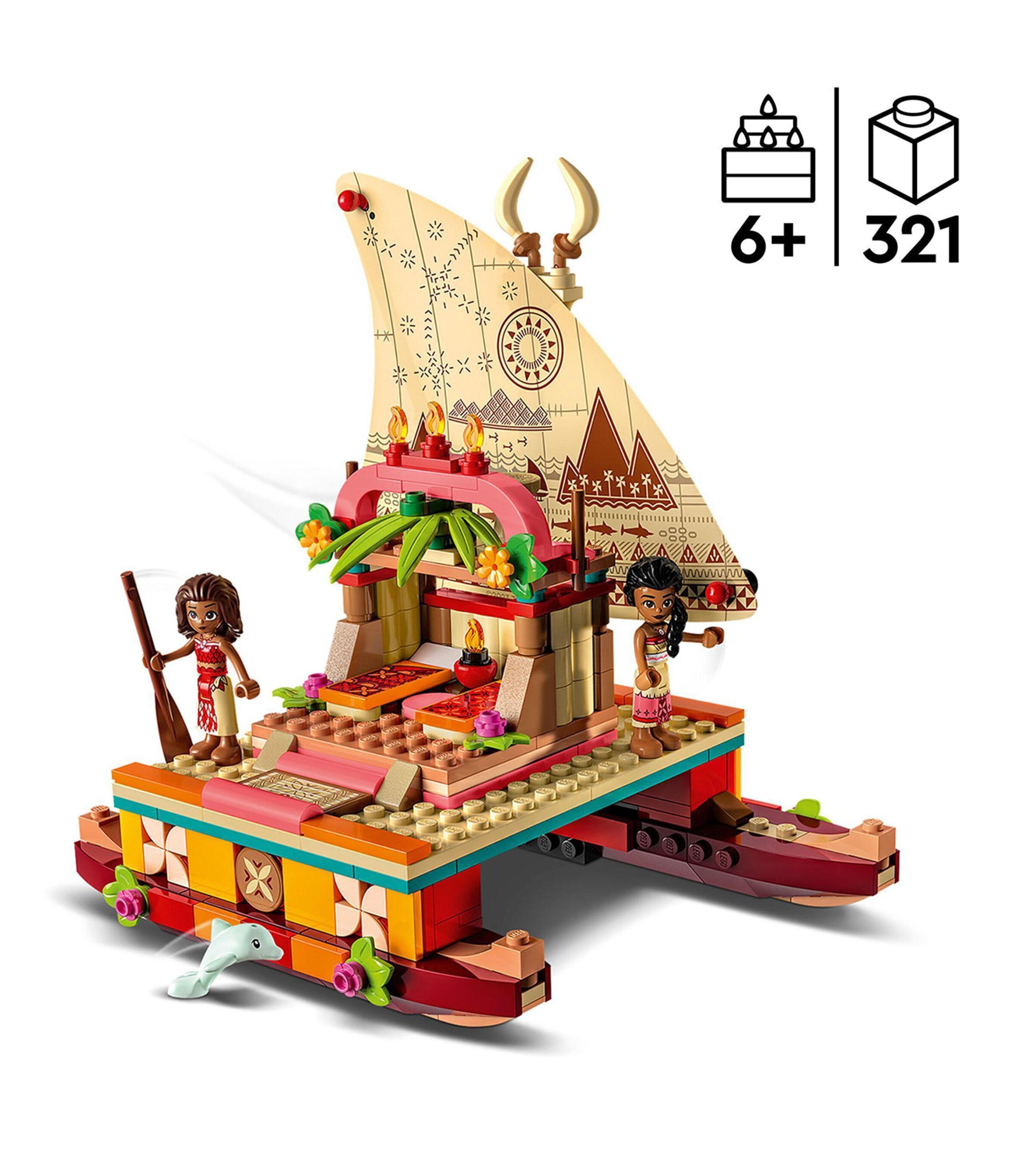 Lego Disney Princess Moana's Wayfinding Boat 43210 | Harrods HK
