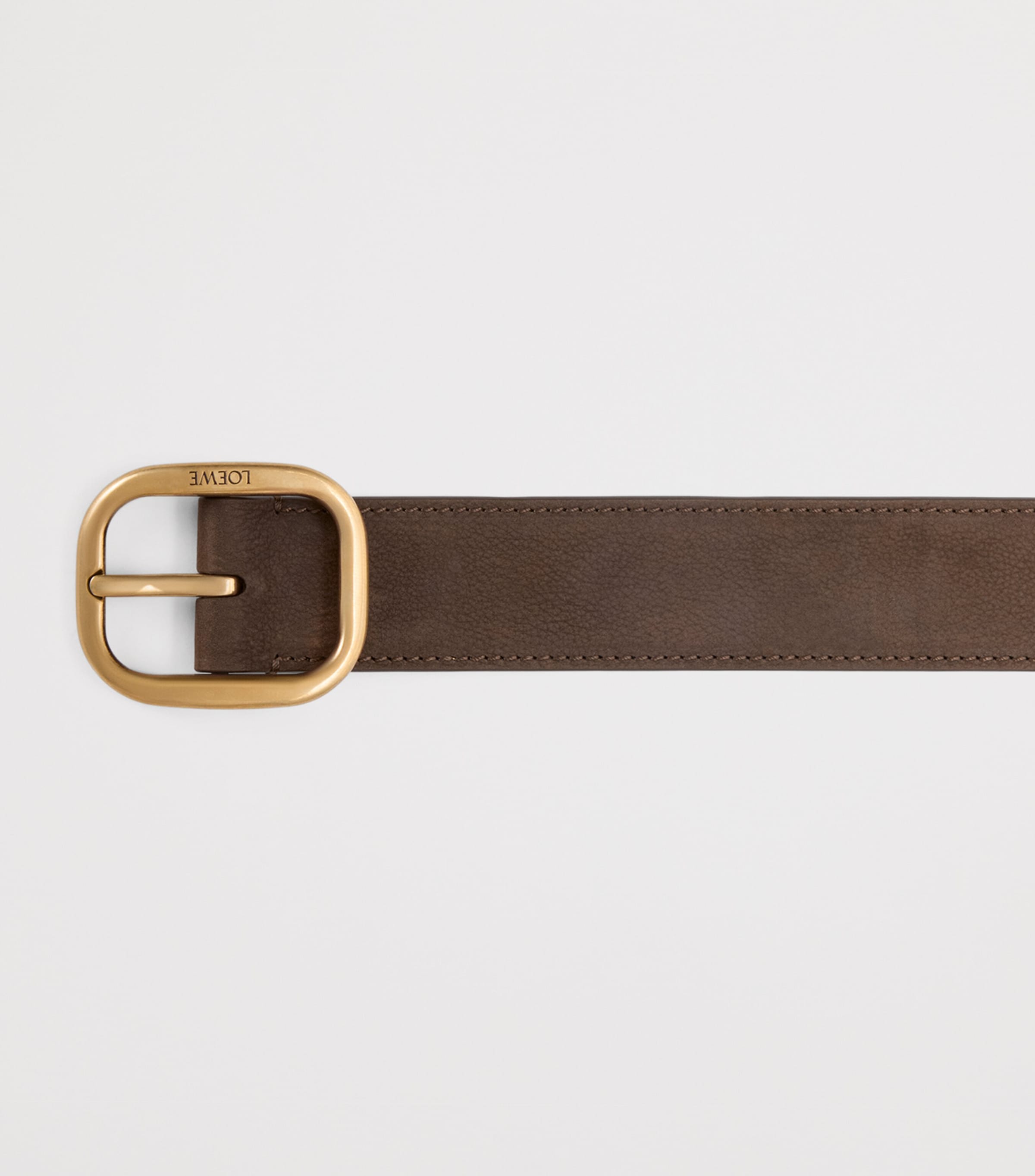 LOEWE Grey Leather Rounded-Rectangle Belt | Harrods UK