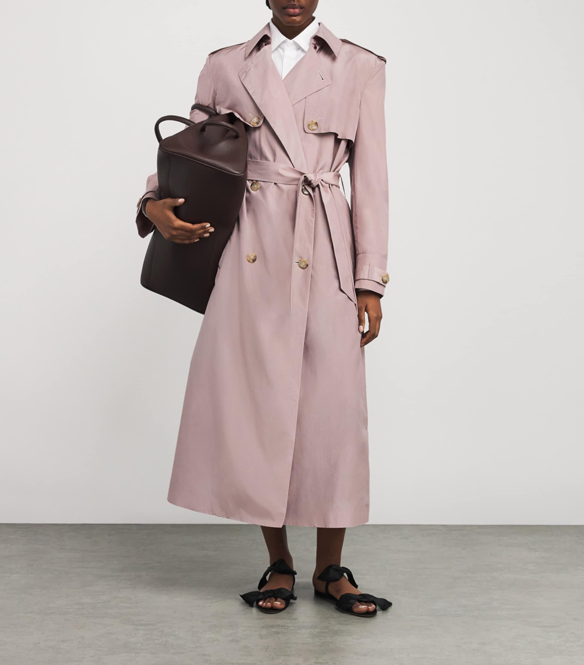 Colombo Purple Cotton-Silk Trench Coat | Harrods UK