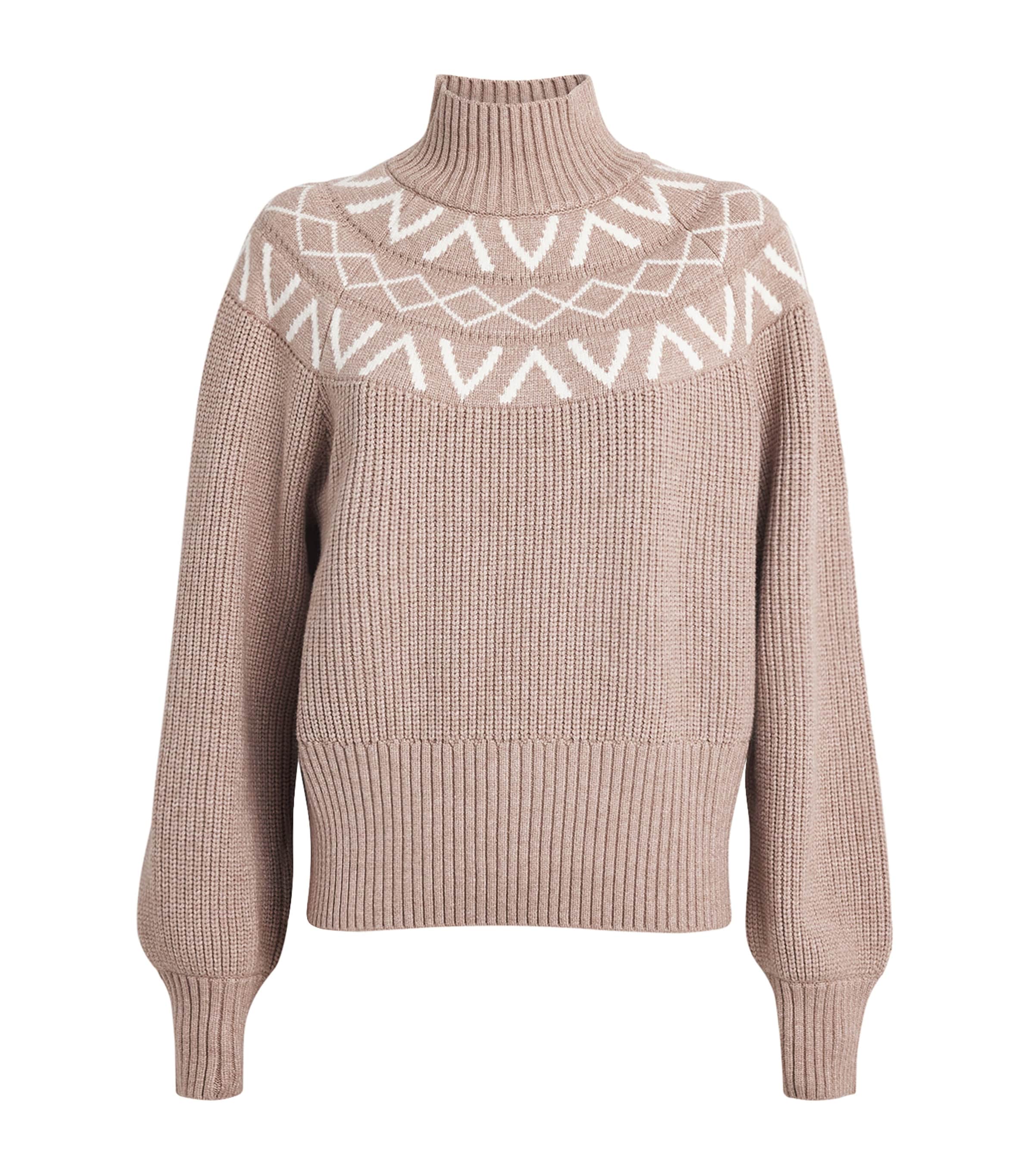 Varley Brown Fair Isle Marcie Sweater | Harrods US