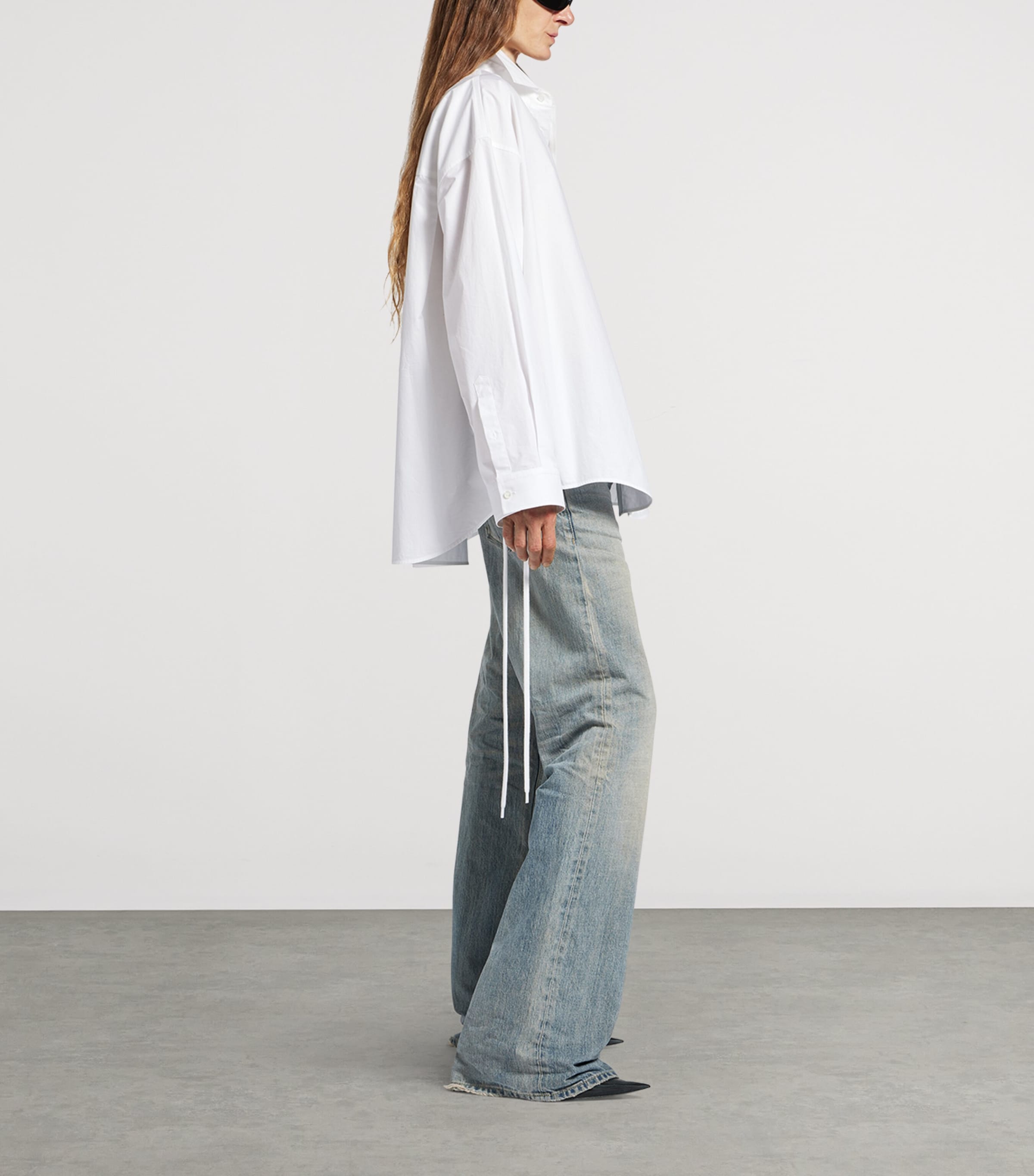 Balenciaga White Cotton Oversized Shirt | Harrods AU