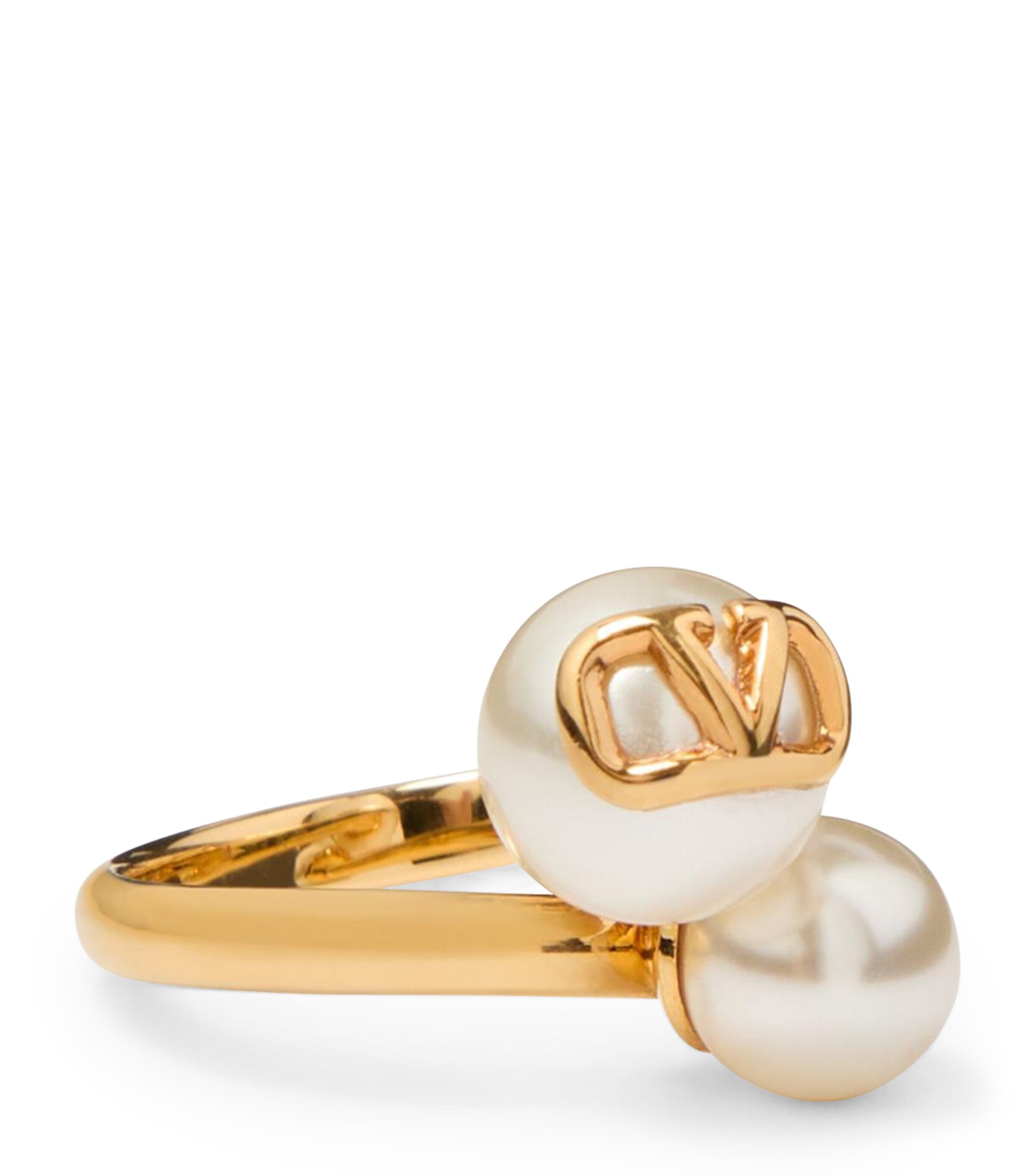 Valentino Garavani Embellished VLogo Ring | Harrods US