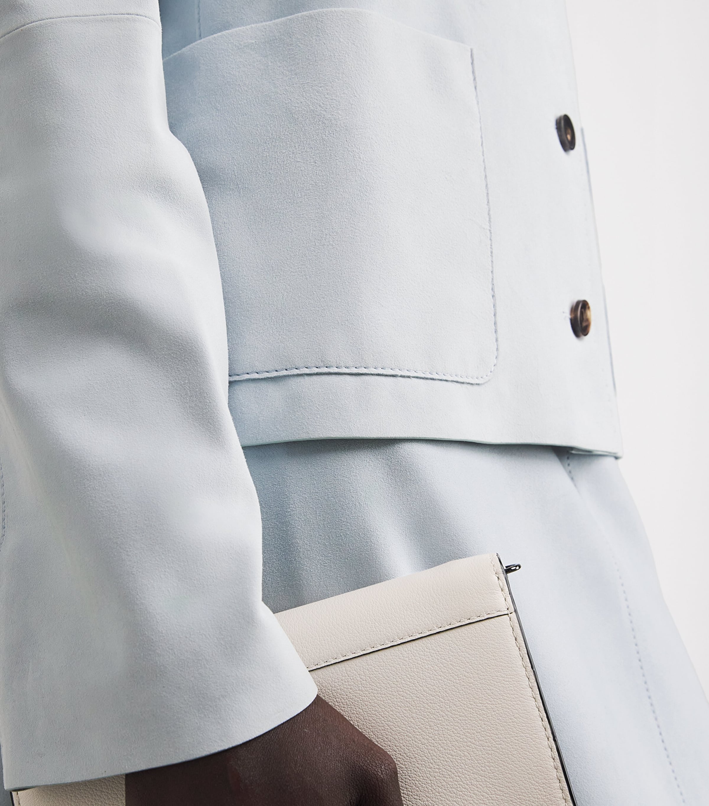 Lafayette 148 Blue Suede Jacket | Harrods US