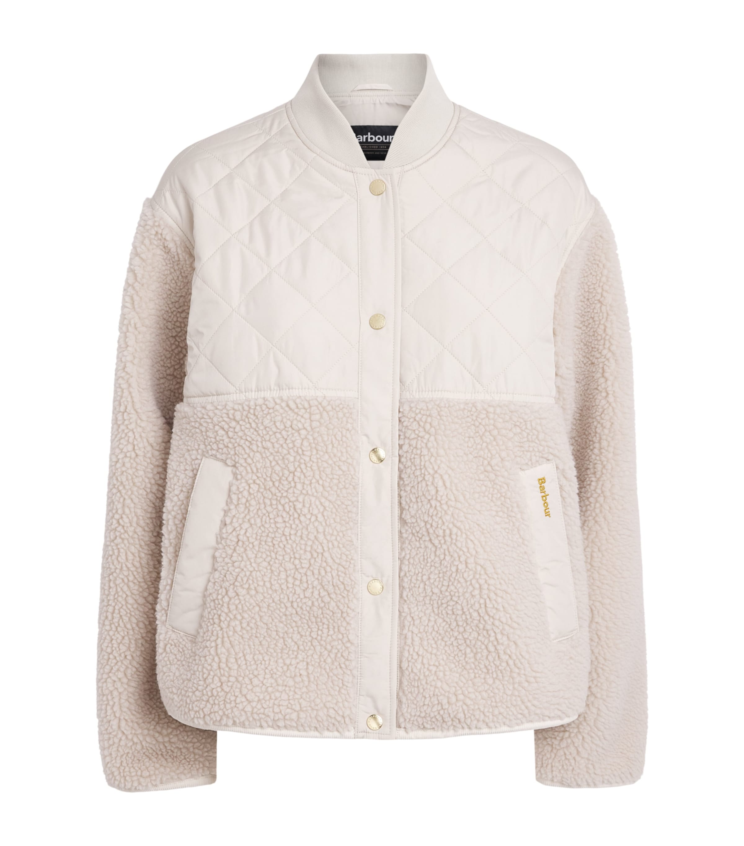 Barbour Beige Wetherby Fleece Jacket | Harrods UK