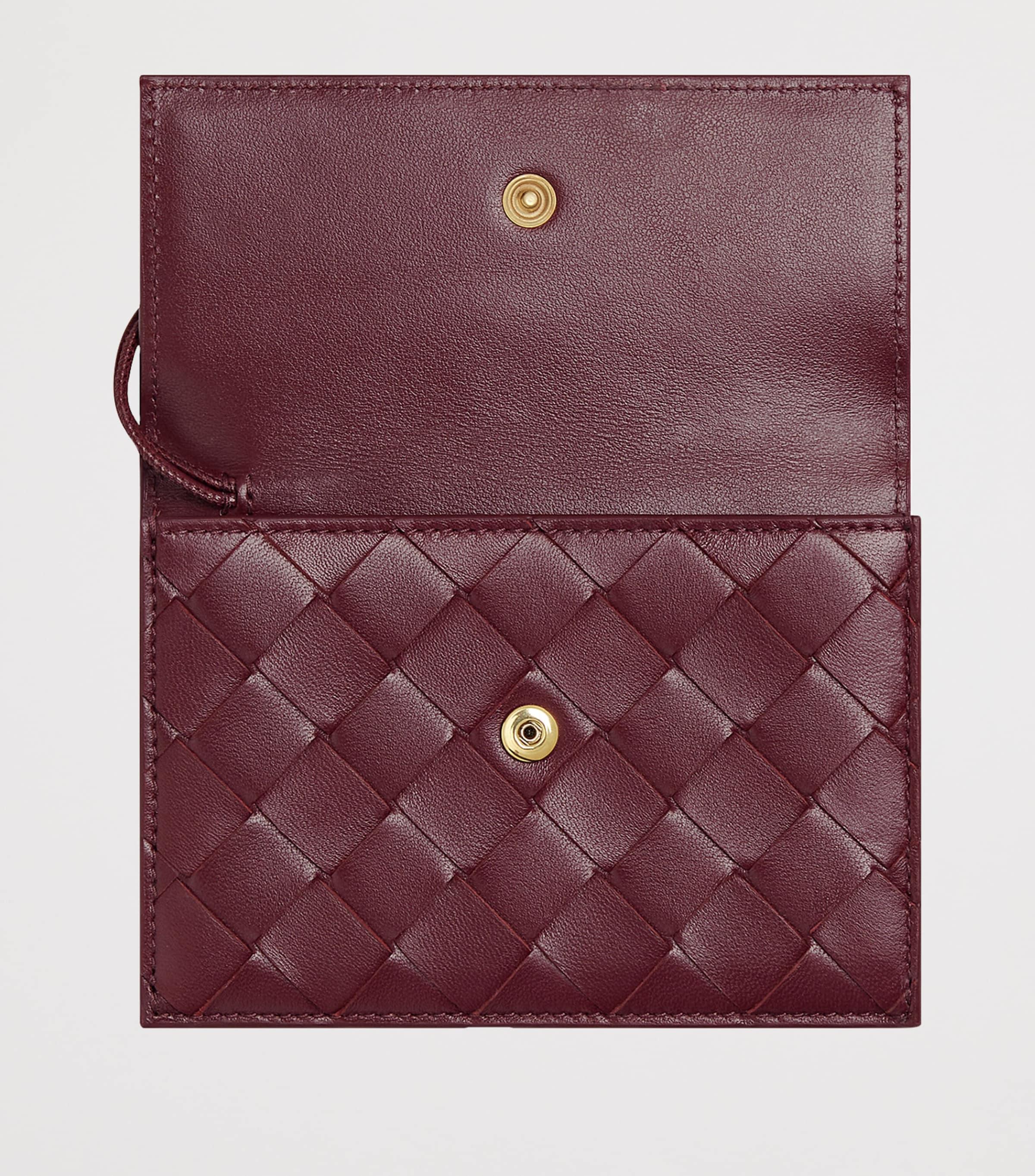 Bottega Veneta Red Leather Andiamo Bifold Card Holder | Harrods US
