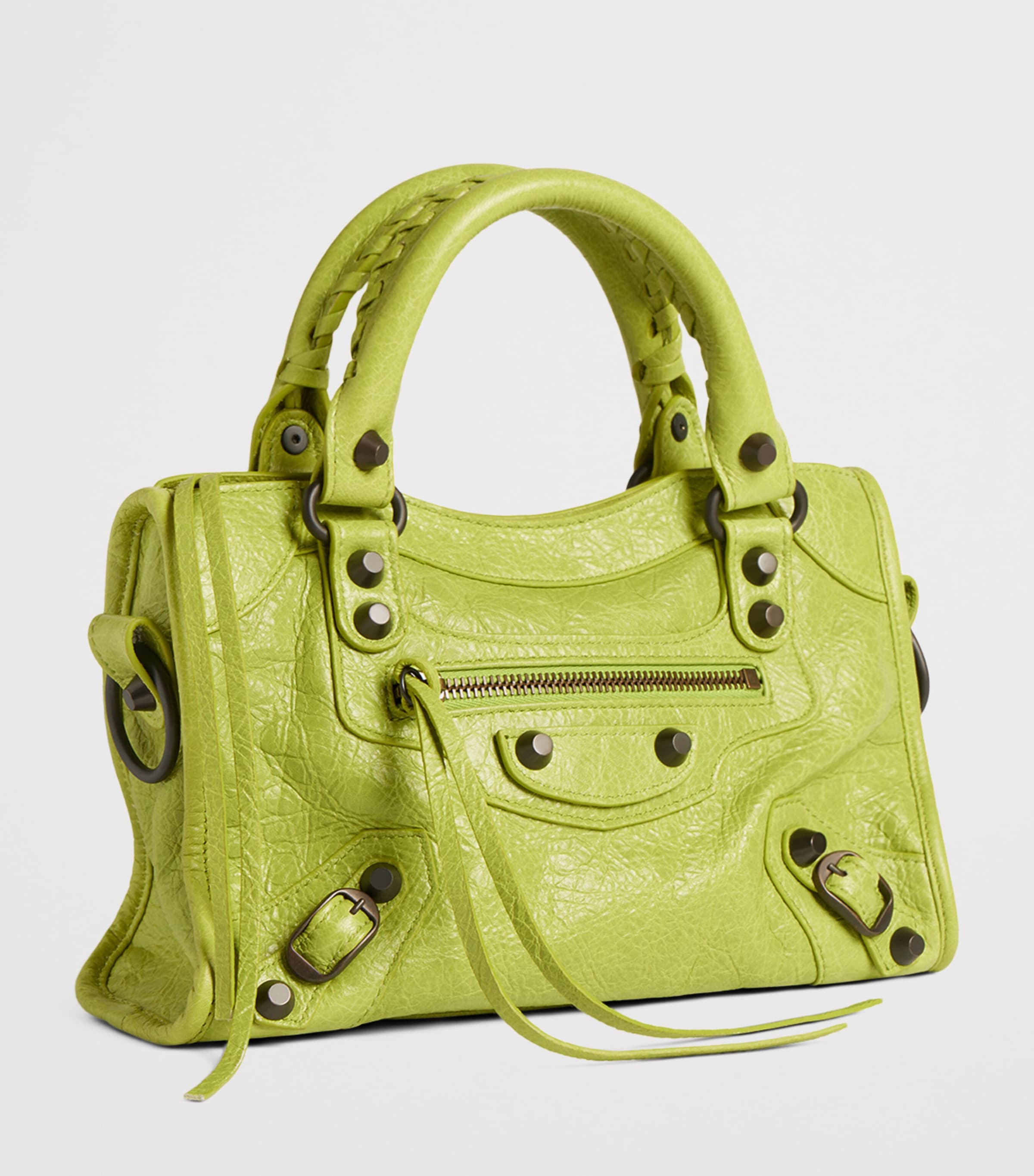 Balenciaga Yellow Mini Lambskin Le City Top-Handle Bag | Harrods FR