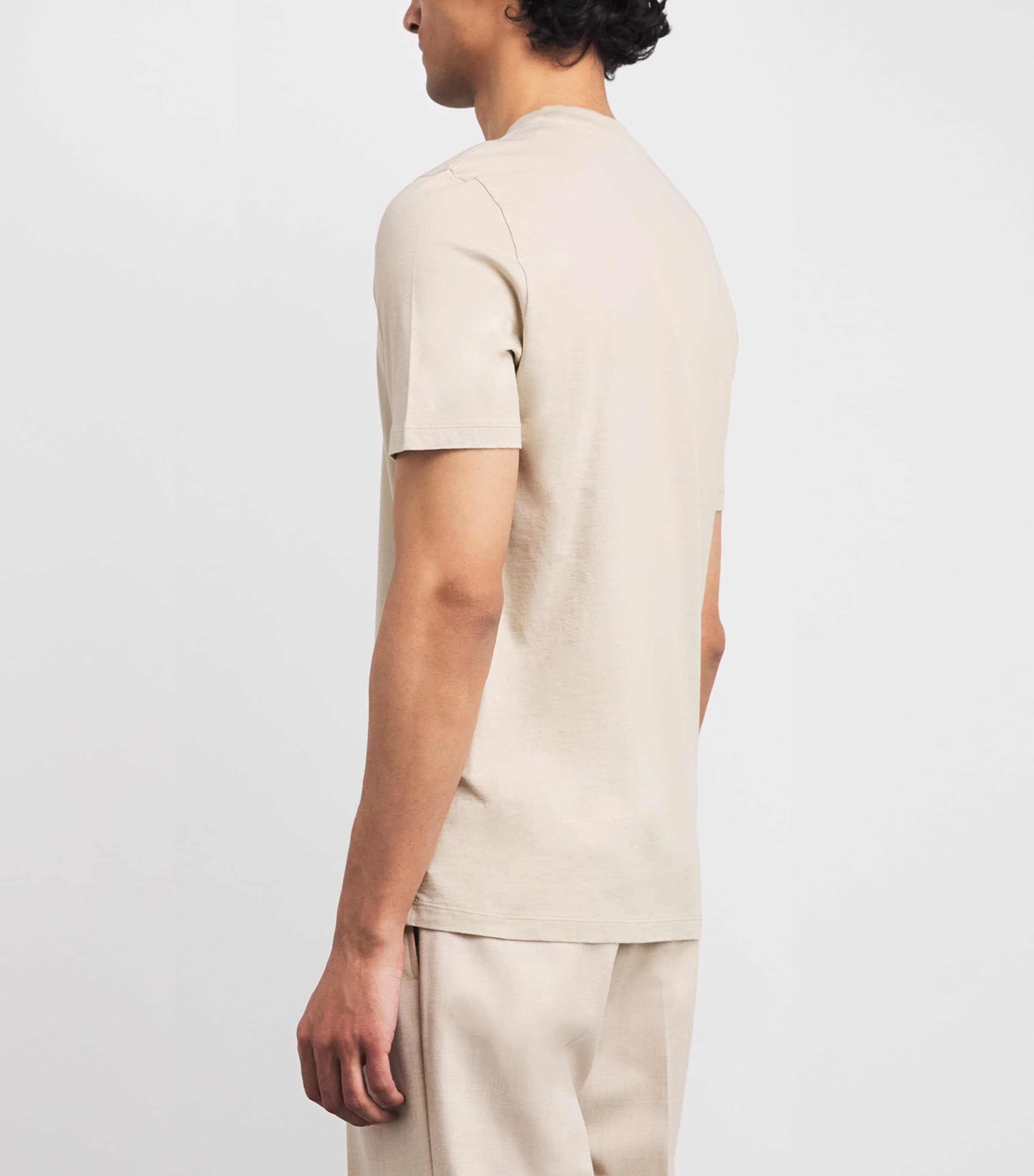 JACOB COHËN Beige Cotton Crew-Neck T-Shirt | Harrods US