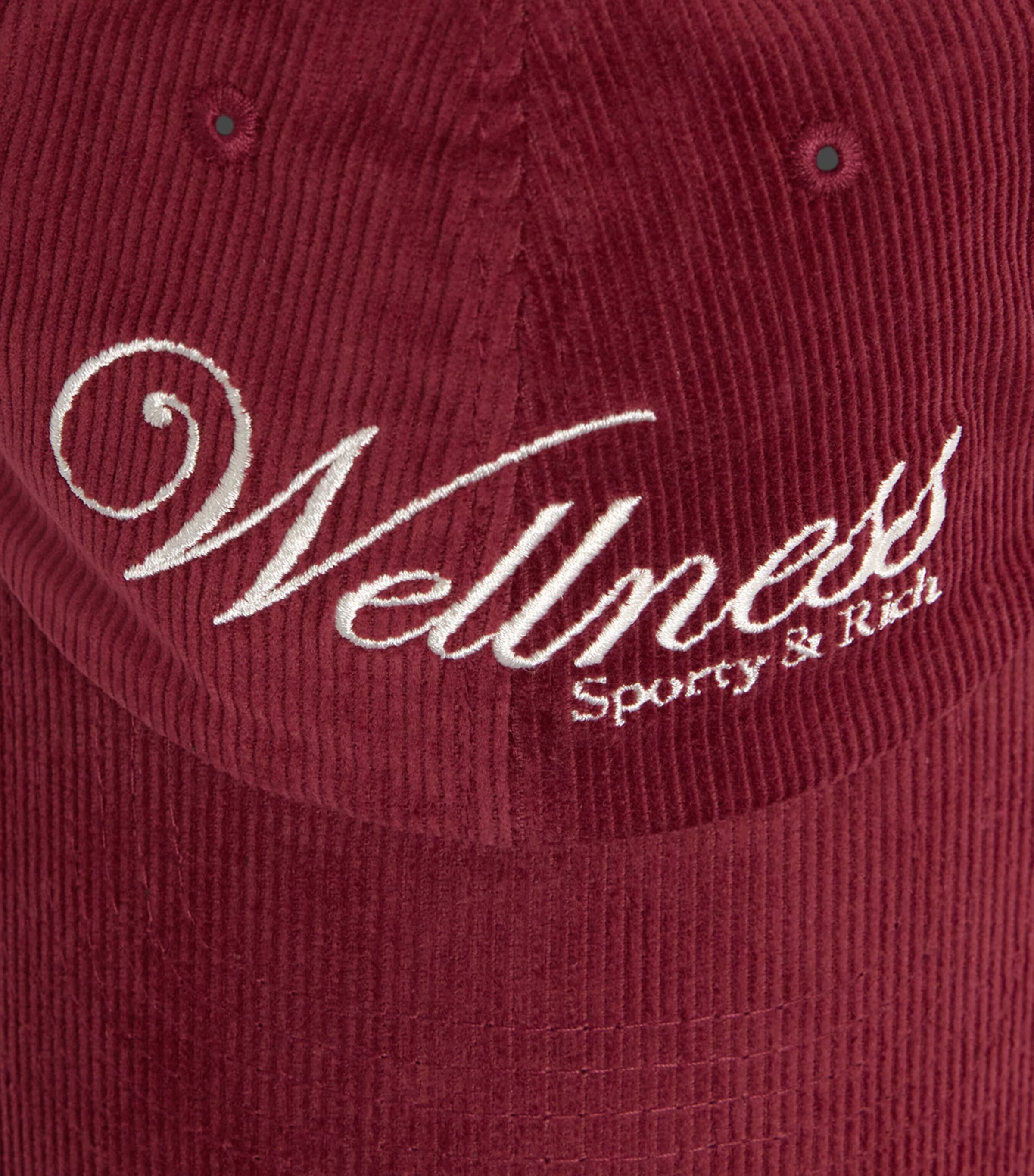 Sporty & Rich Burgundy Corduroy Soho Cap | Harrods AU