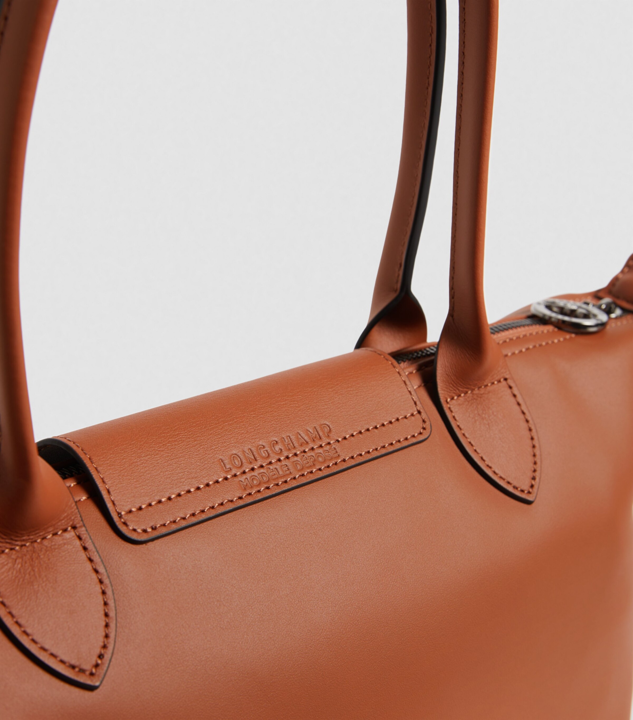 Longchamp Brown Medium Leather Le Pliage Xtra Tote Bag | Harrods UK