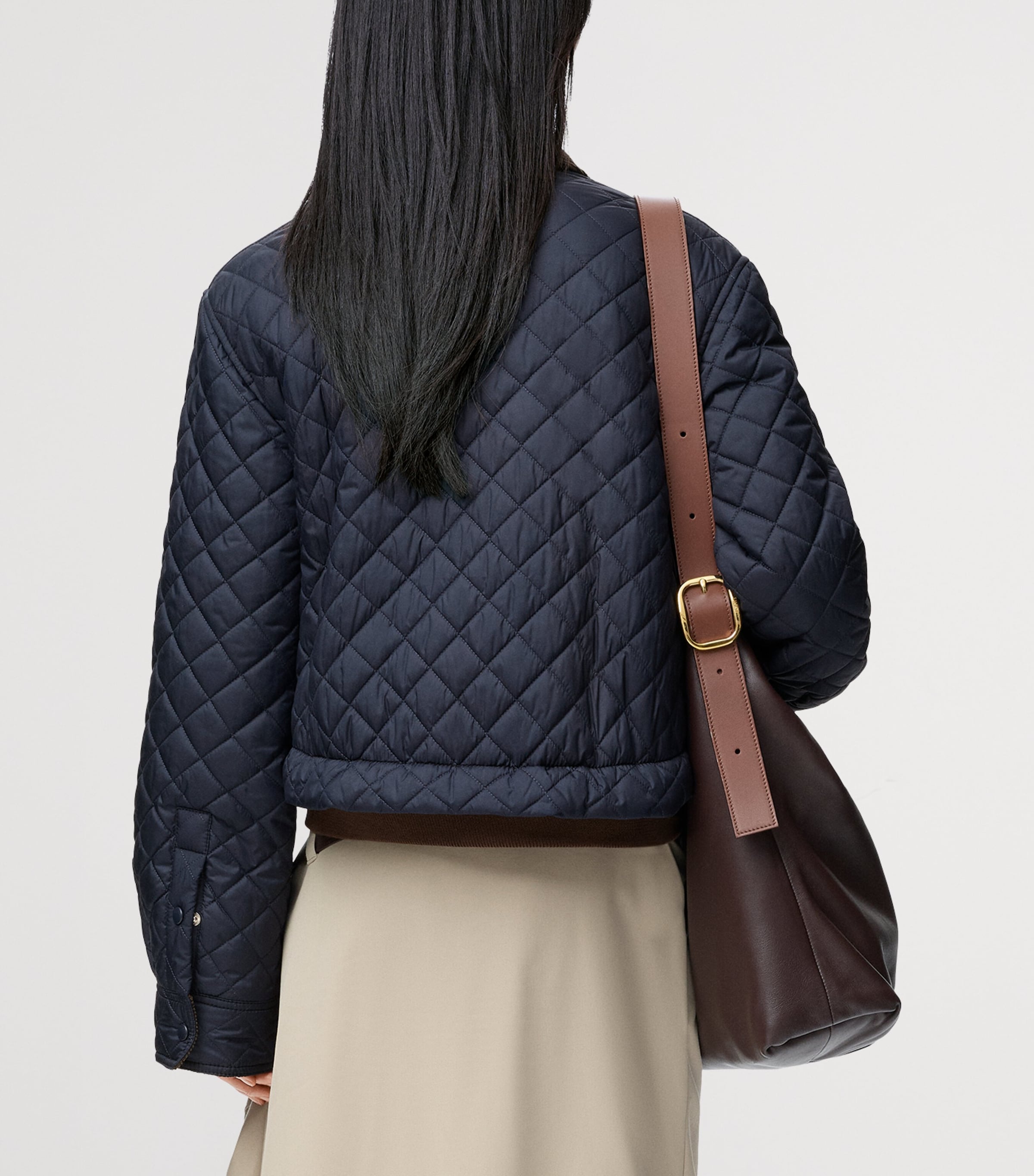 LOEWE Navy Quilted Monogram Field Jacket | Harrods NL