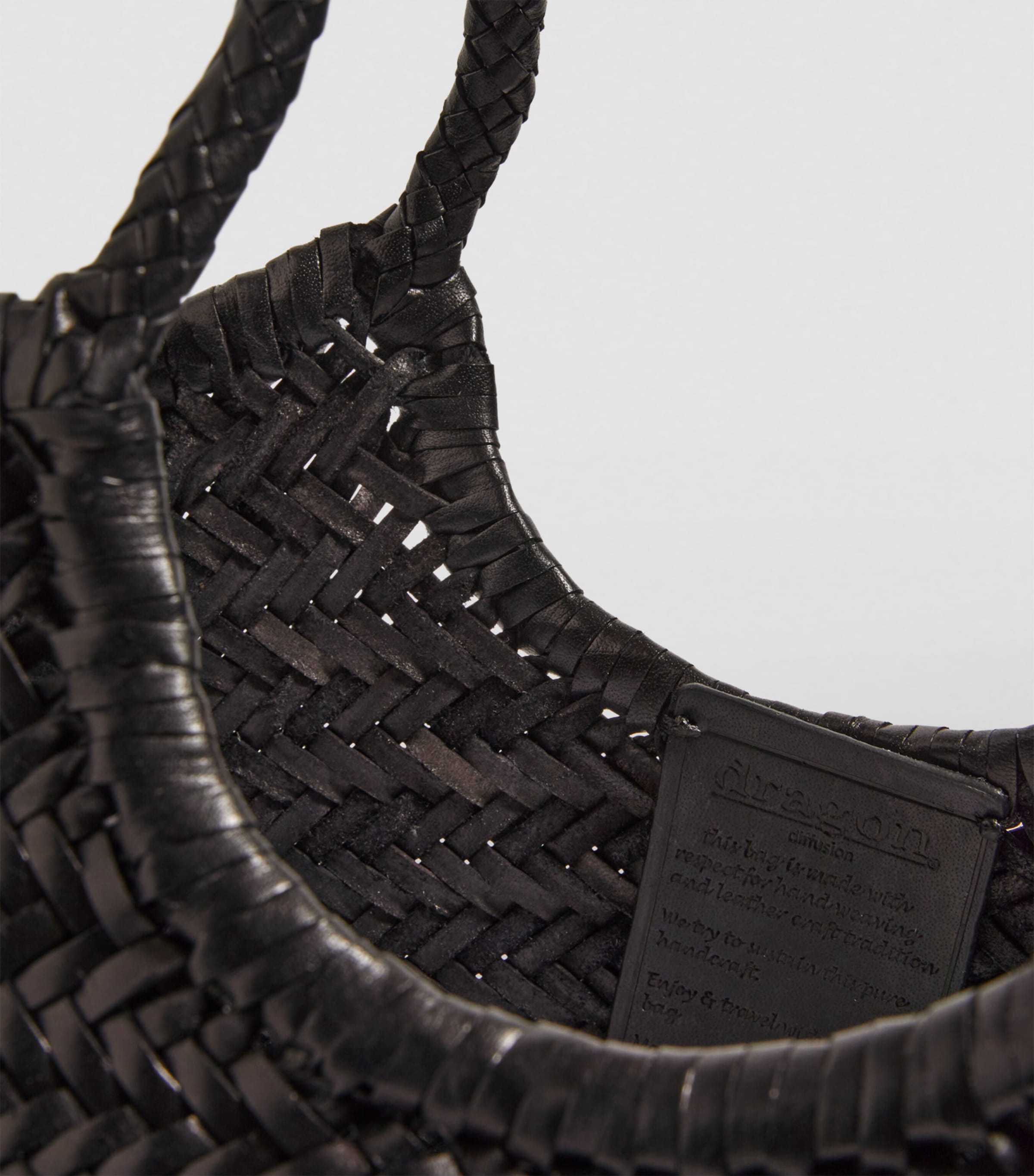 DRAGON DIFFUSION Black Large Leather Woven Nantucket Tote Bag | Harrods UK
