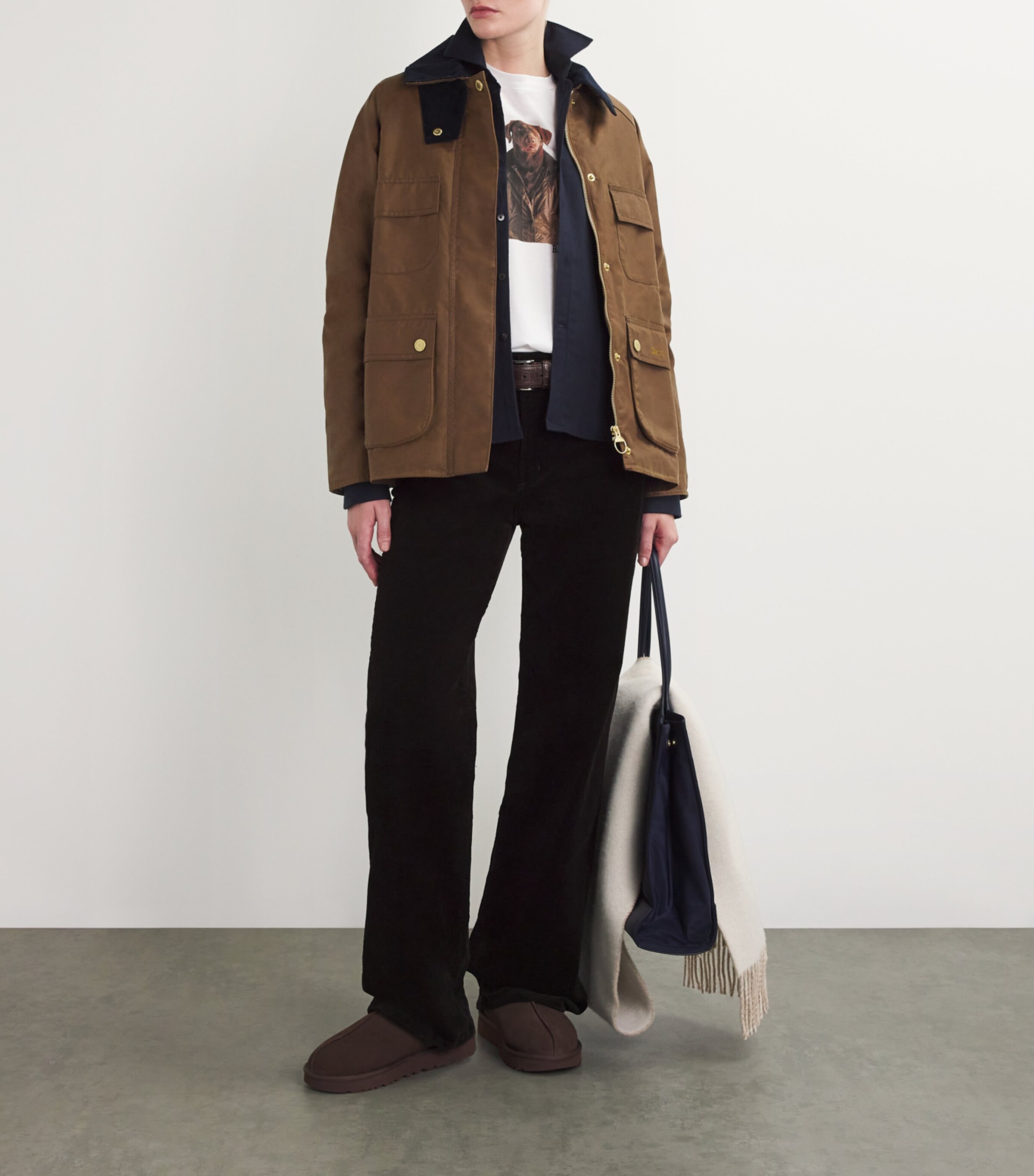 Barbour Brown Waxed Cotton Ruth Jacket | Harrods HK