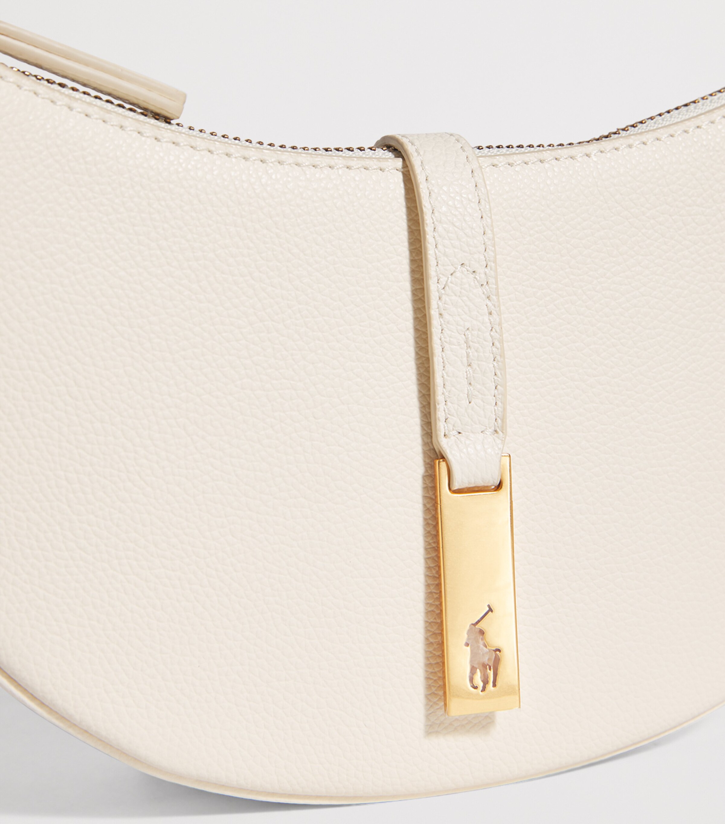 Polo Ralph Lauren White Small Leather Polo ID Shoulder Bag | Harrods UK