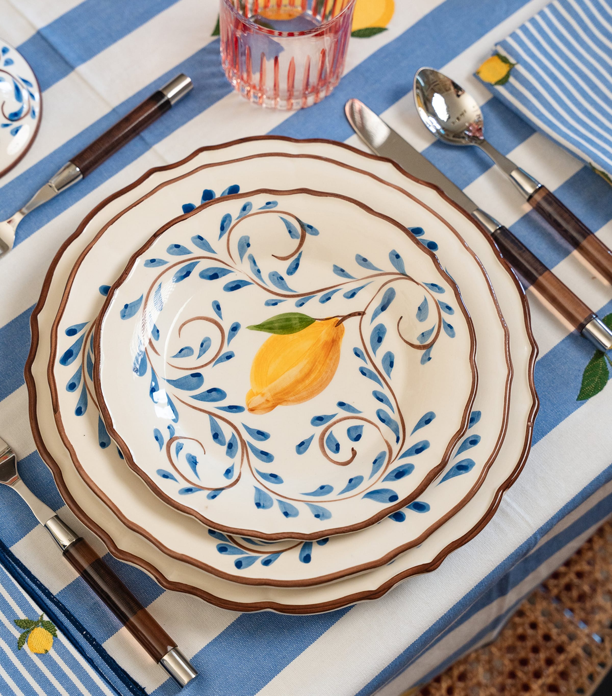 Les-Ottomans Ceramic Positano Lemons Dessert Plate (22cm) | Harrods CA
