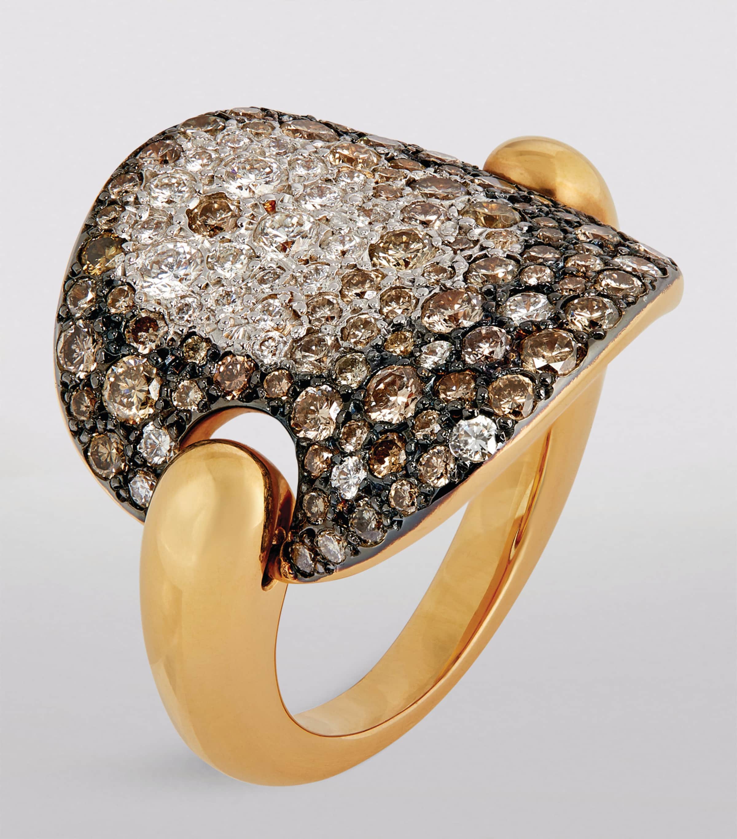 Pomellato Rose Gold Rose Gold and Diamond Sabbia Ring | Harrods UK