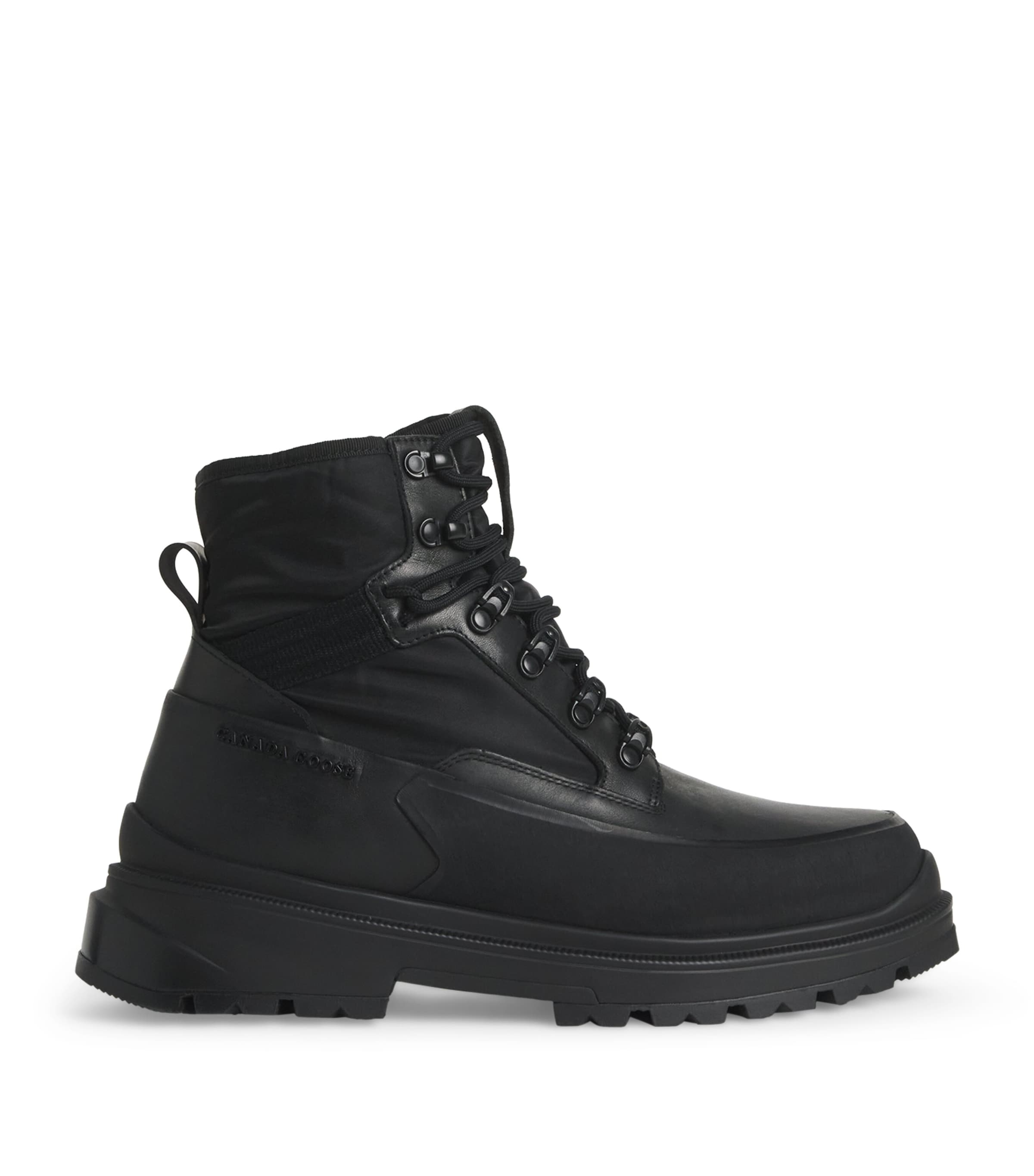 Canada Goose Black Leather Waterproof Keystone Boots | Harrods US
