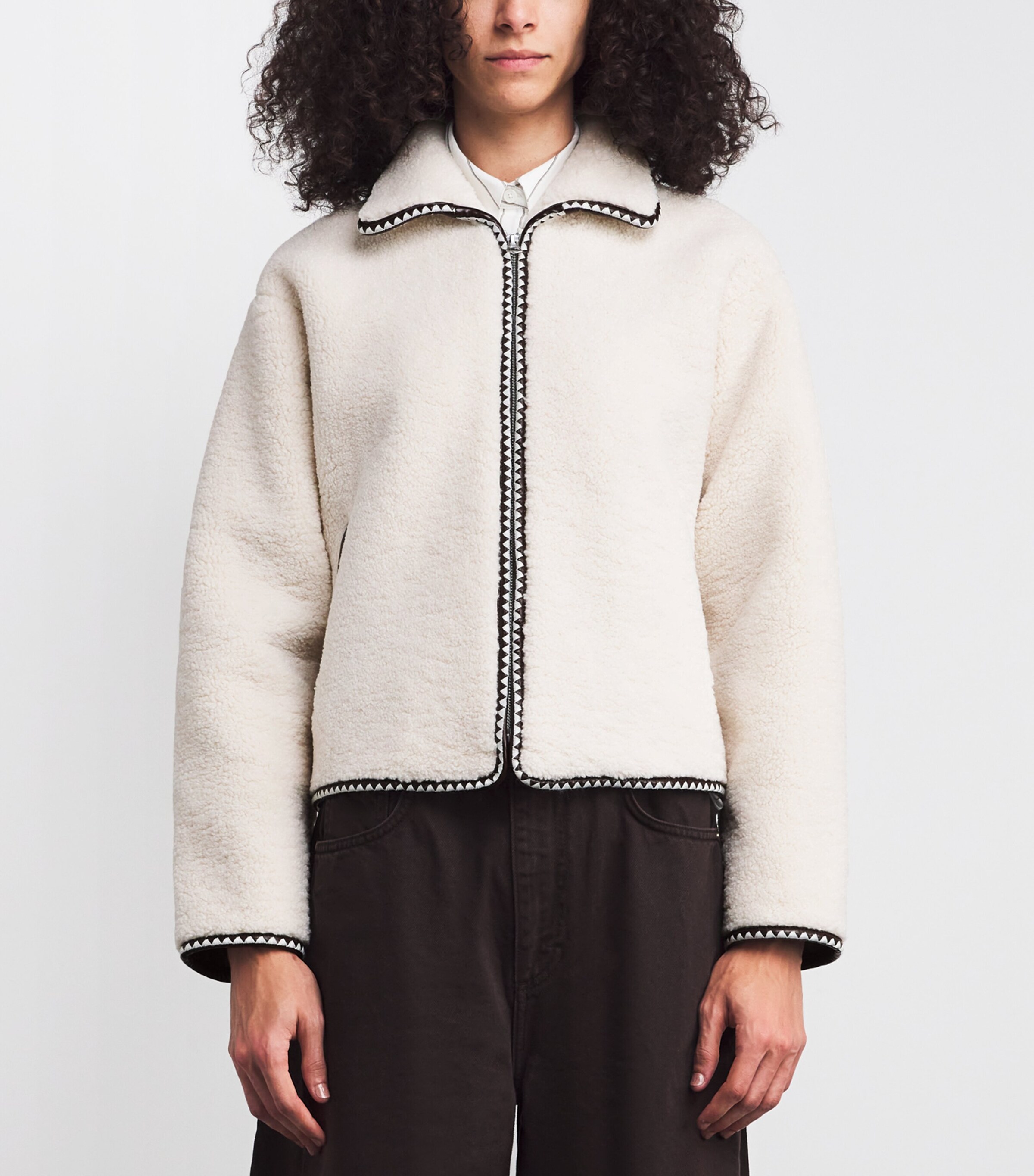 Rag & Bone Ivory Faux Shearling Mai Jacket | Harrods NZ