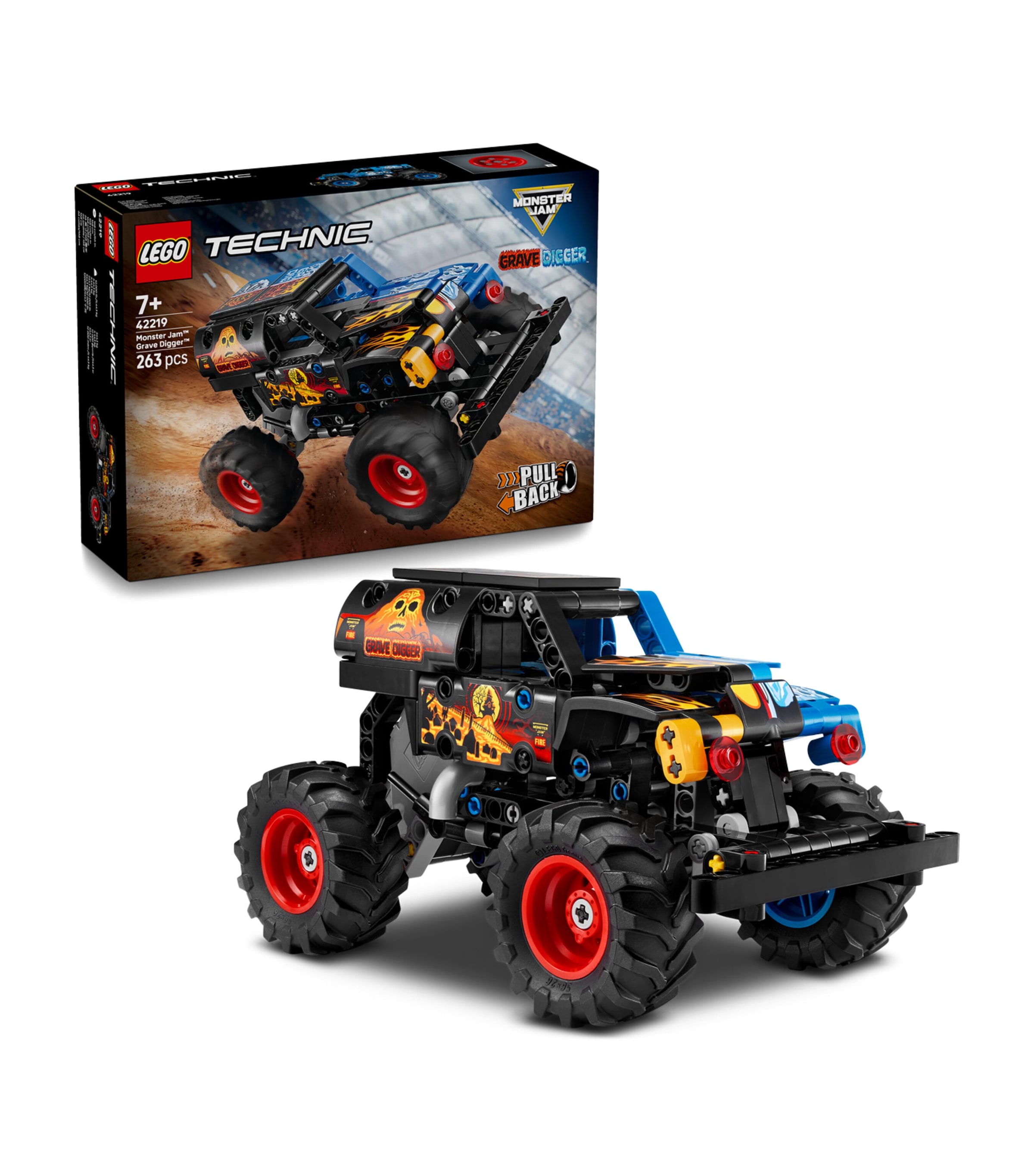 Lego Technic Monster Jam Grave Digger Fire and Ice Truck 42219 | Harrods PT
