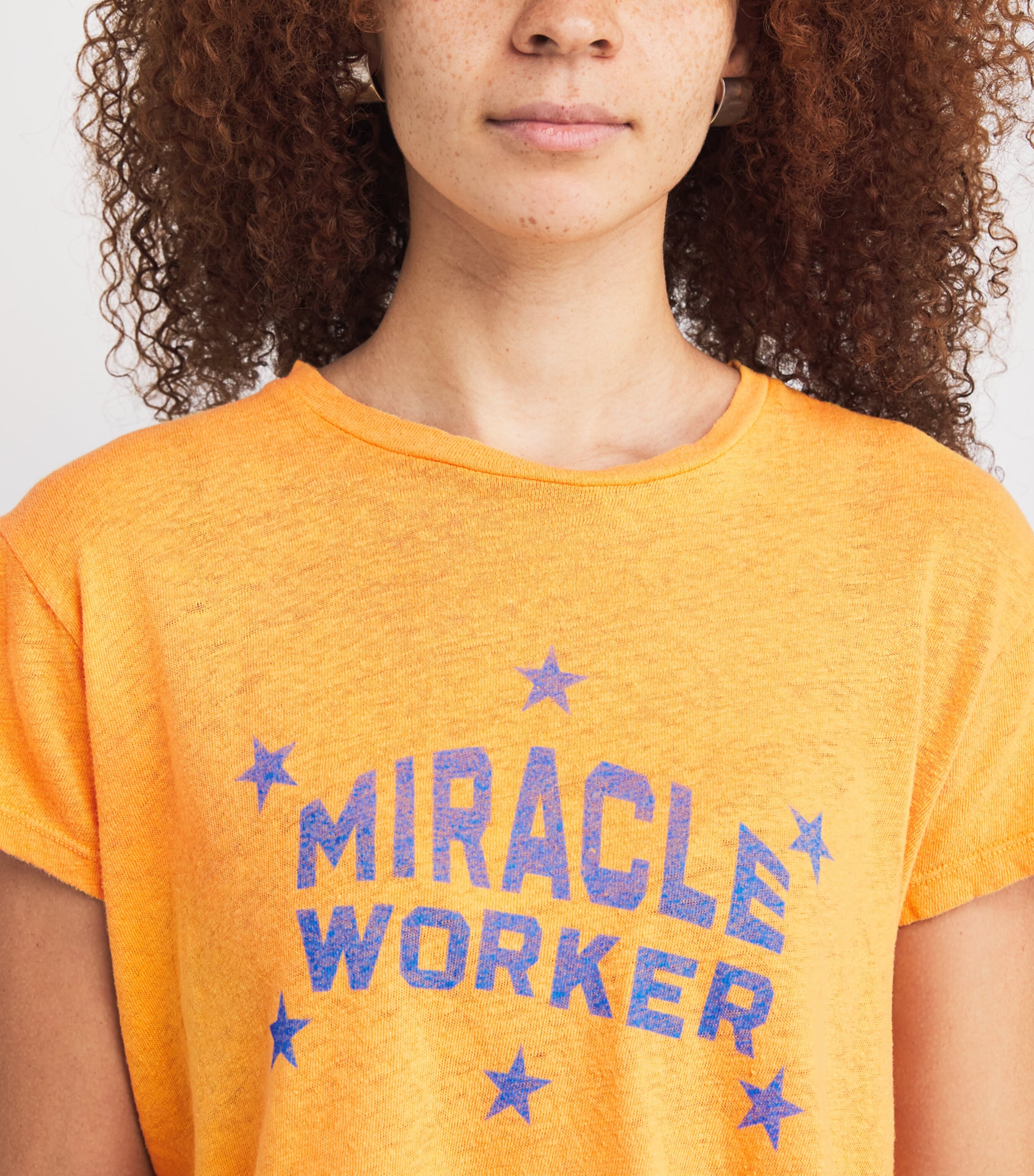 MOTHER Yellow Cotton-Linen The Sinful Graphic T-Shirt | Harrods US