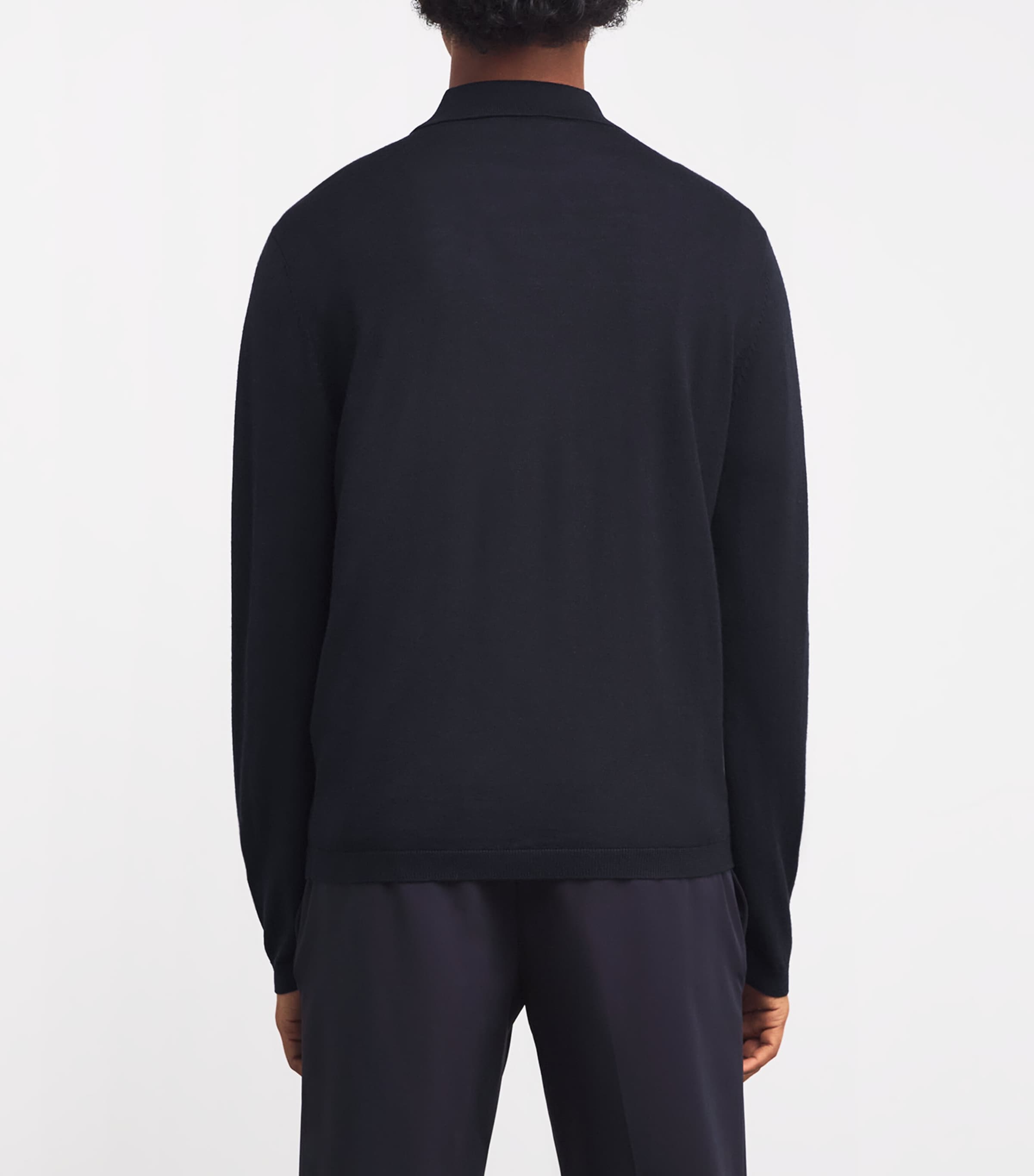Emporio Armani Wool Quarter-Zip Collared Sweater | Harrods UK