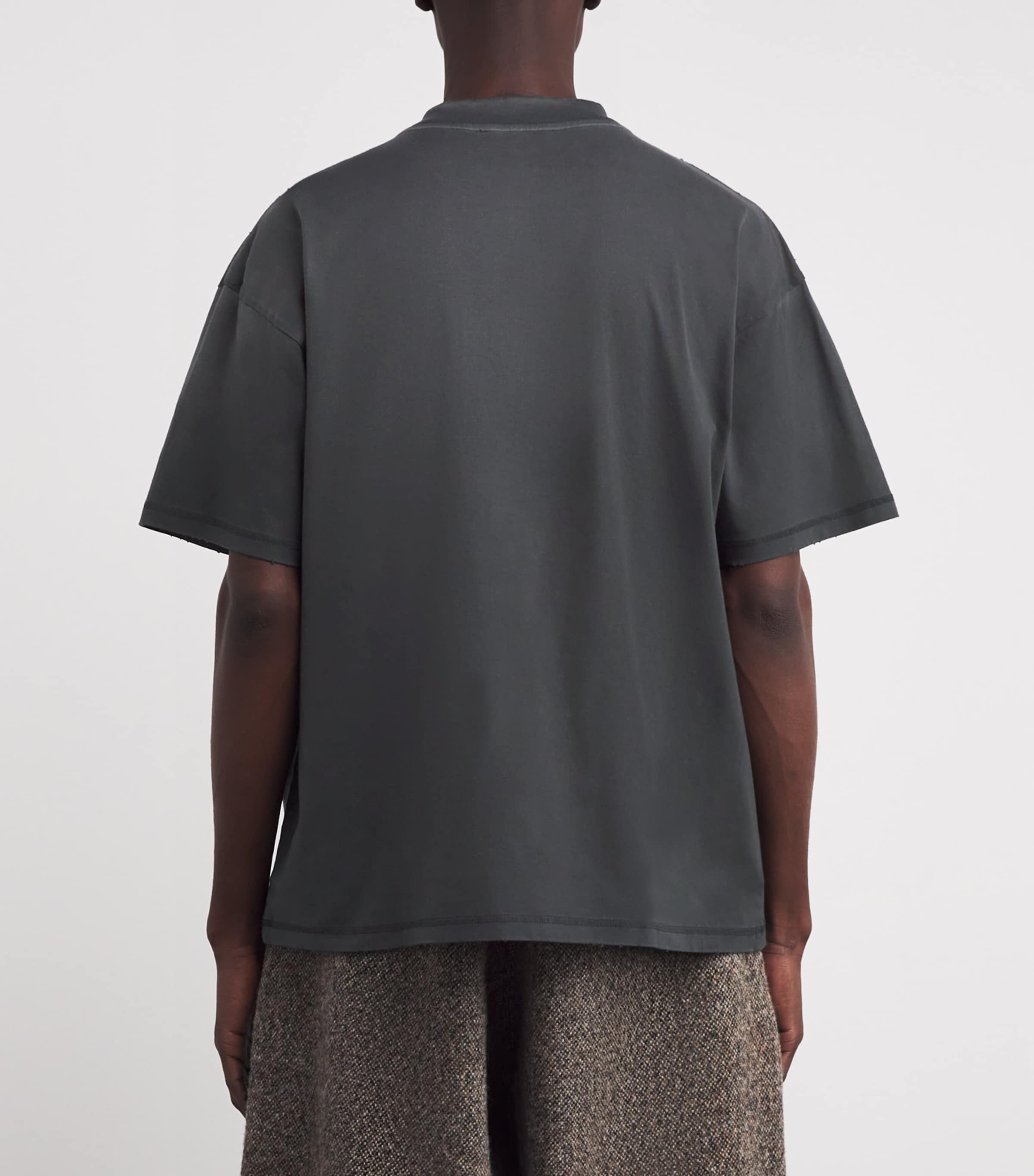 Represent Black Cotton Embellished Logo T-Shirt | Harrods UK