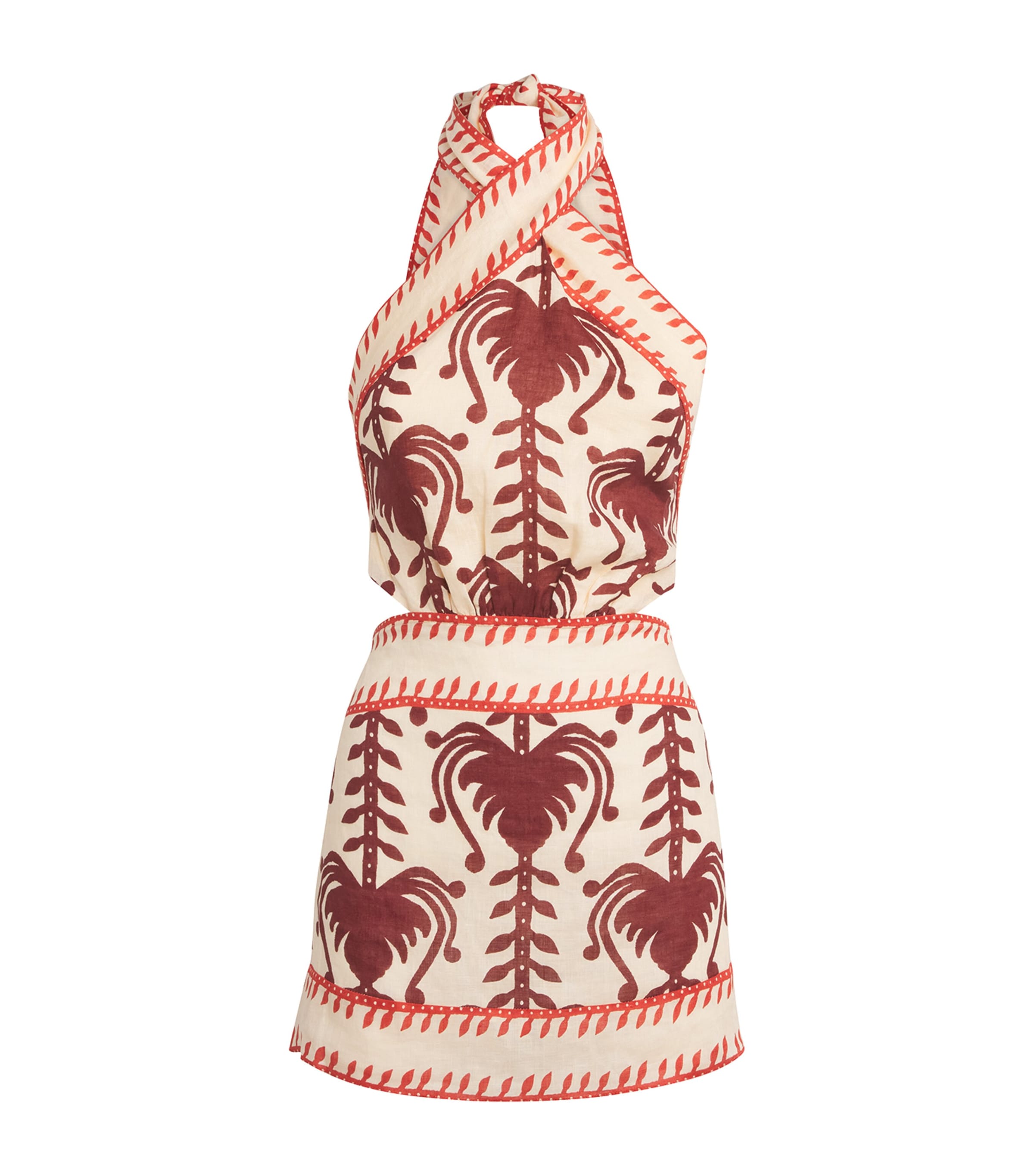 Johanna Ortiz Multi Linen Tide Strength Mini Dress | Harrods AU