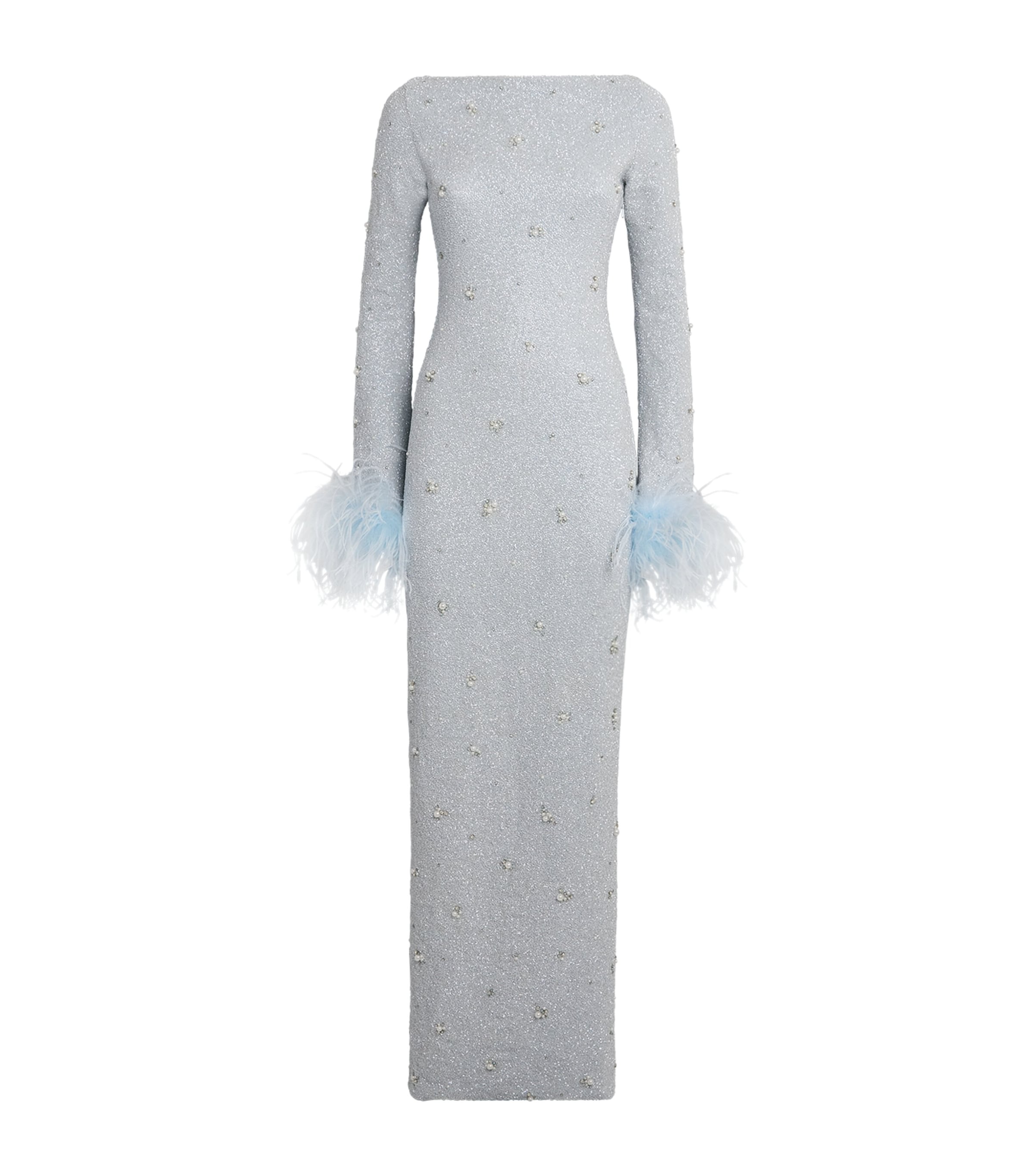 Clio Peppiatt Blue Embellished Mae Maxi Dress | Harrods SG