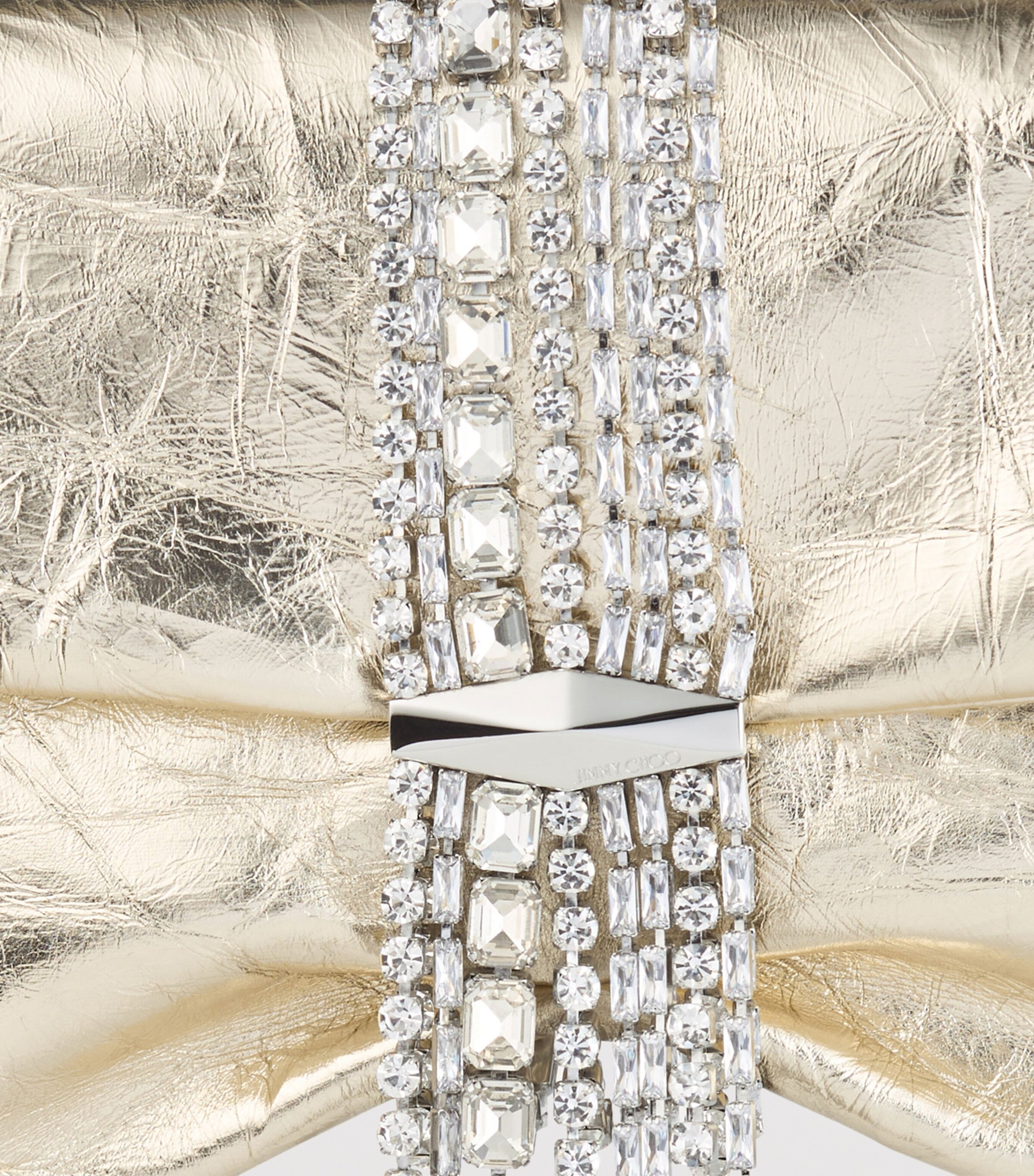 Jimmy Choo Silver Zandra Leather Embellished Shoulder Bag | Harrods US