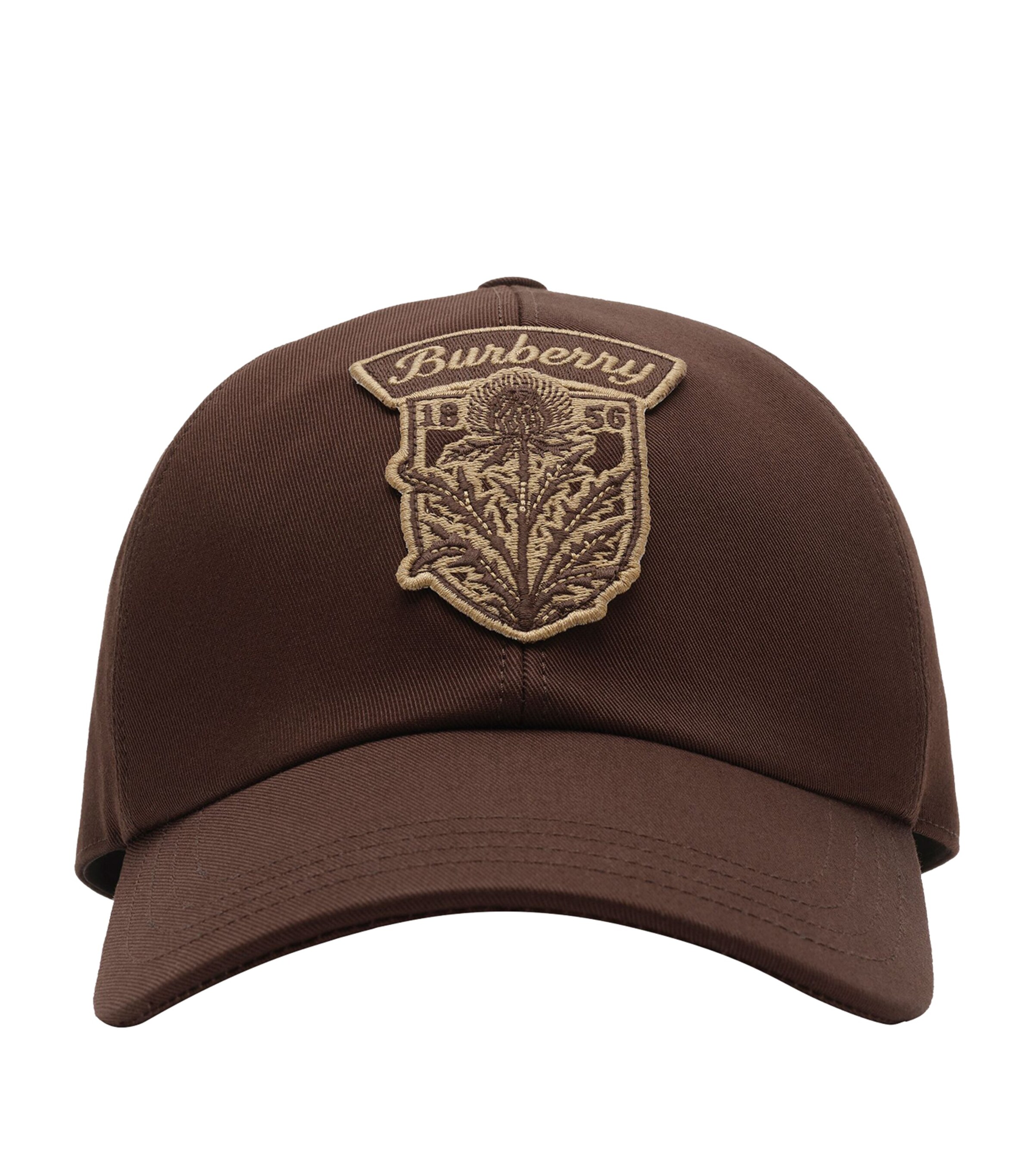 Burberry Brown Cotton Gabardine Thistle Shield Cap | Harrods US