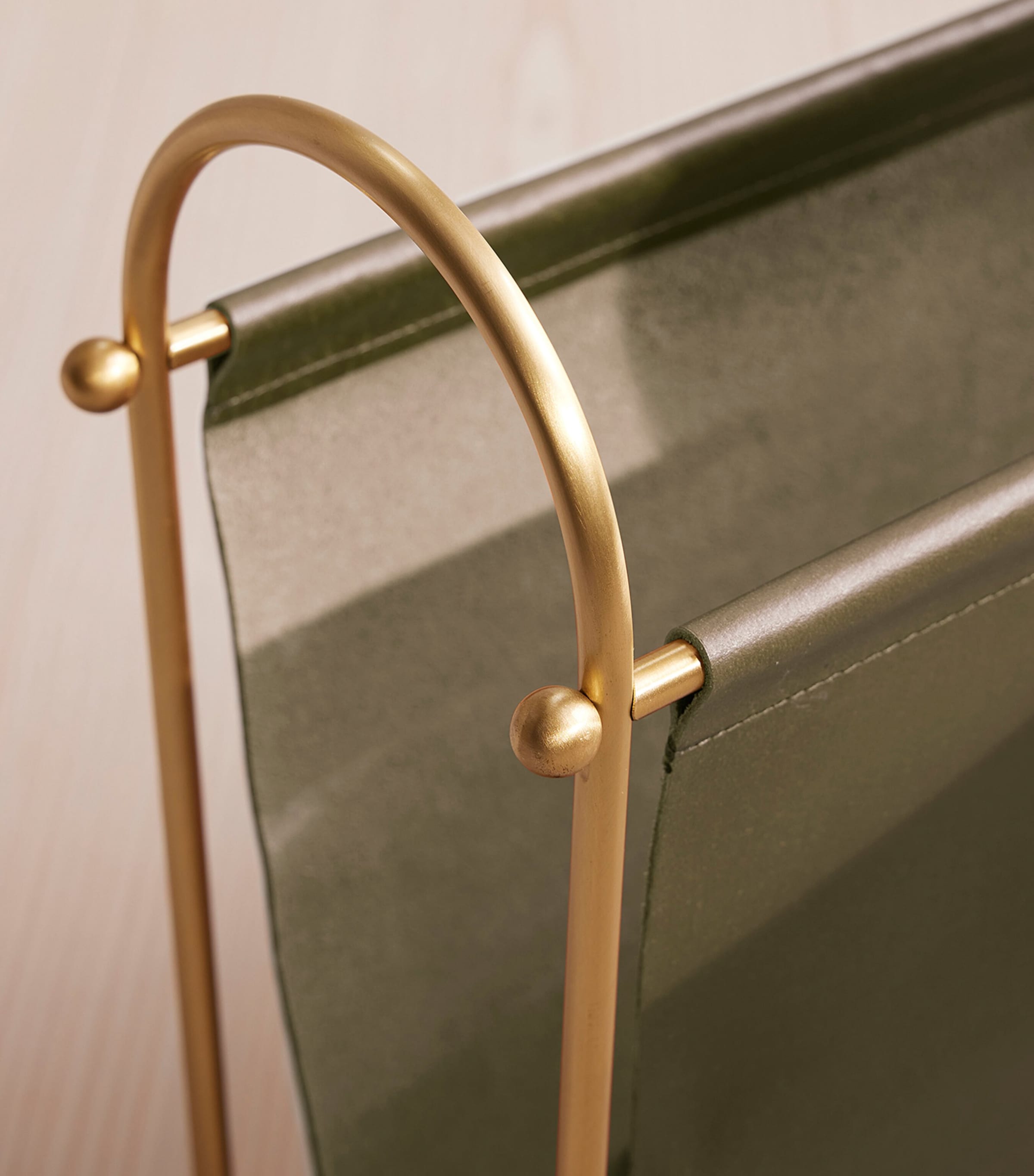 Soho Home Leather Meard Magazine Rack | Harrods US