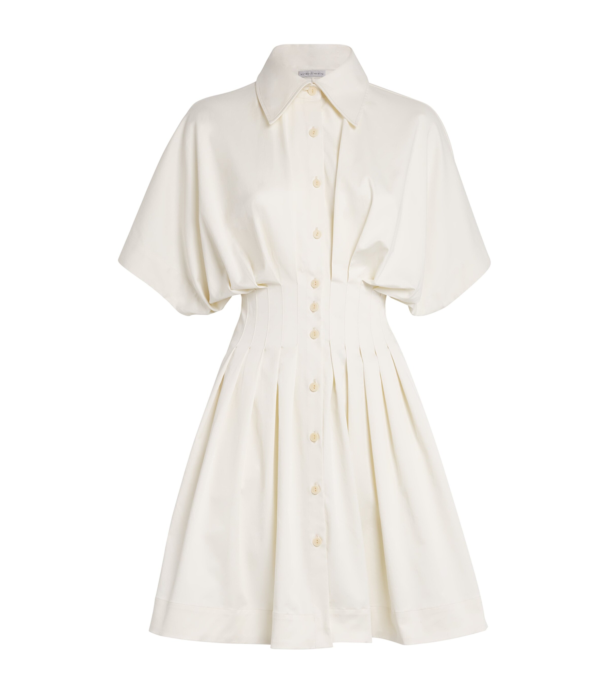 Palmer//Harding Ivory Stretch-Cotton Courage Mini Dress | Harrods UK