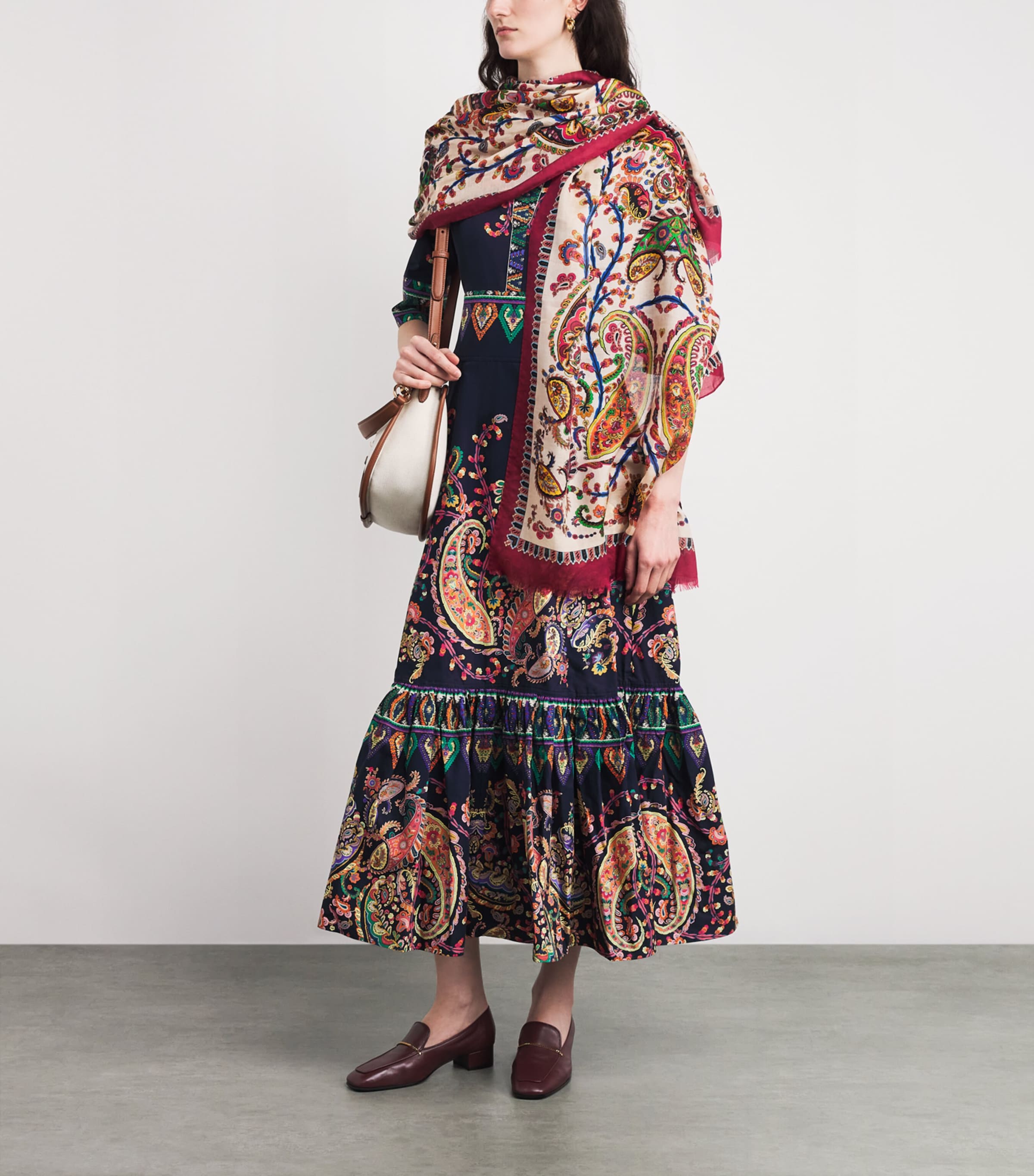 Etro Multi Cotton-Silk Paisley Scarf | Harrods US