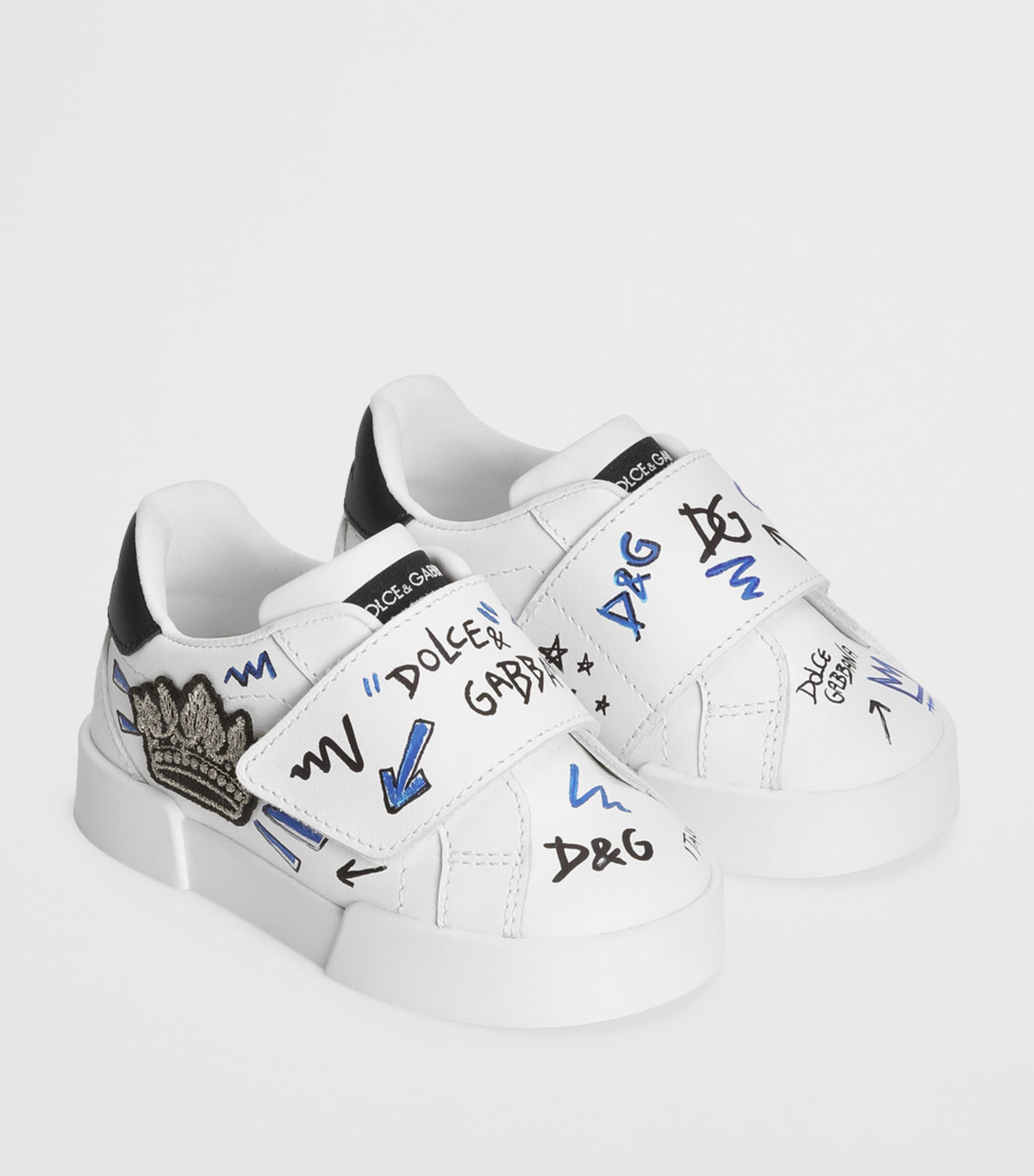 Dolce & Gabbana Kids Embellished Portofino Low-Top Sneakers Dolce & Gabbana Kids Embellished Portofino Low-Top Sneakers