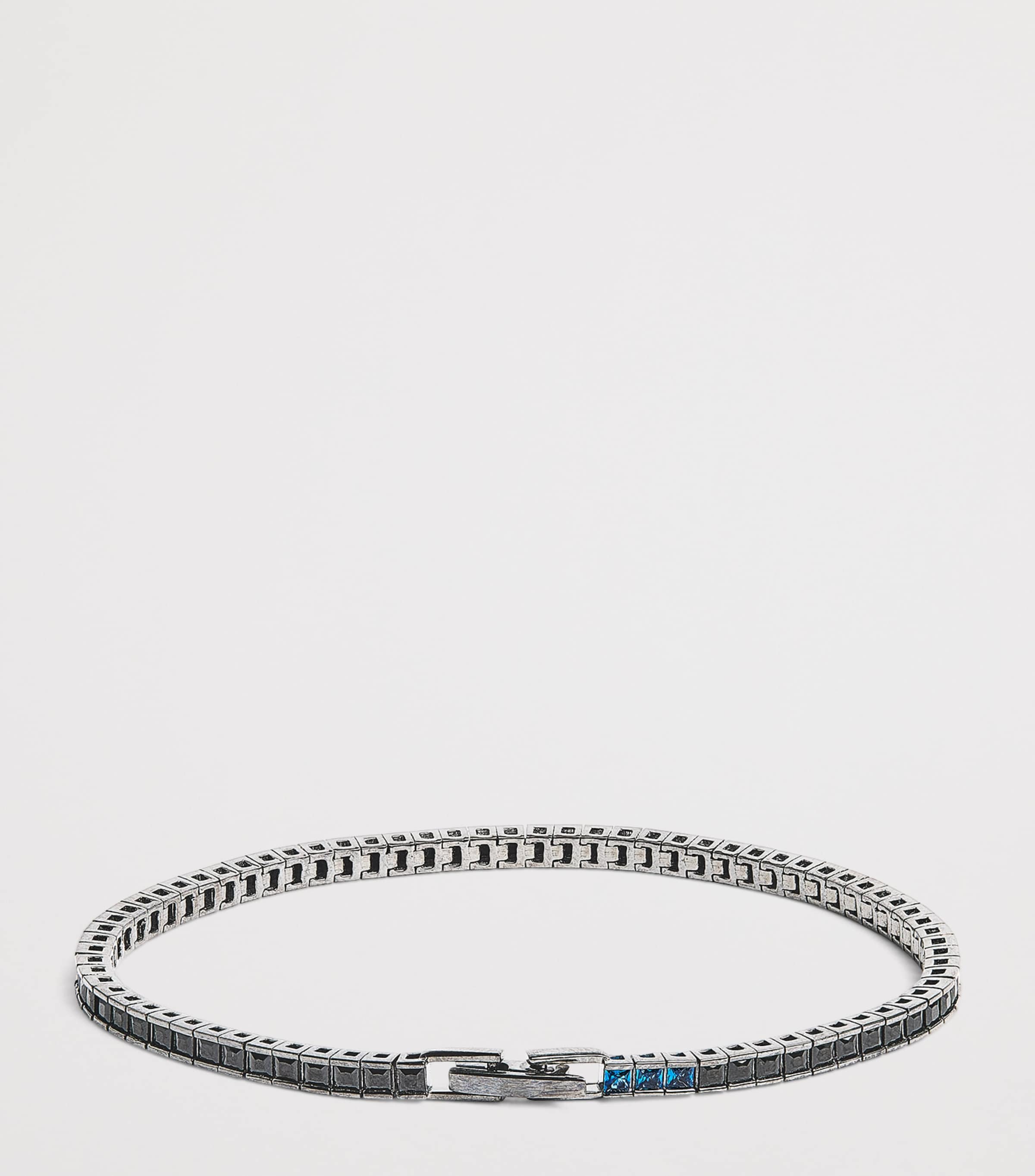 Tateossian Sterling Silver and Nano Stones Quadro Tennis Bracelet ...