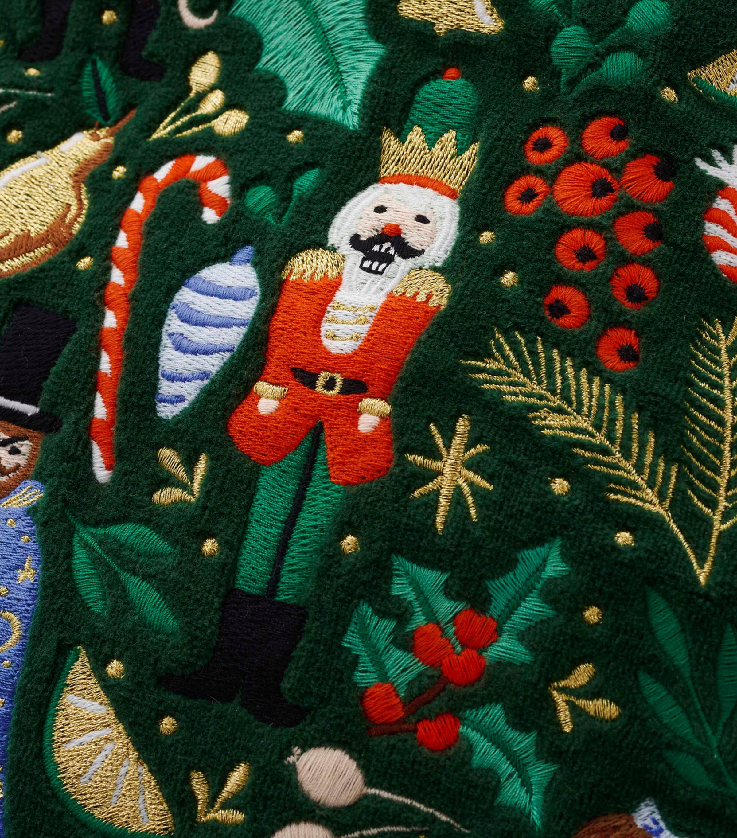 Rifle Paper Co. Multi Embroidery Nutcracker Stocking | Harrods HK