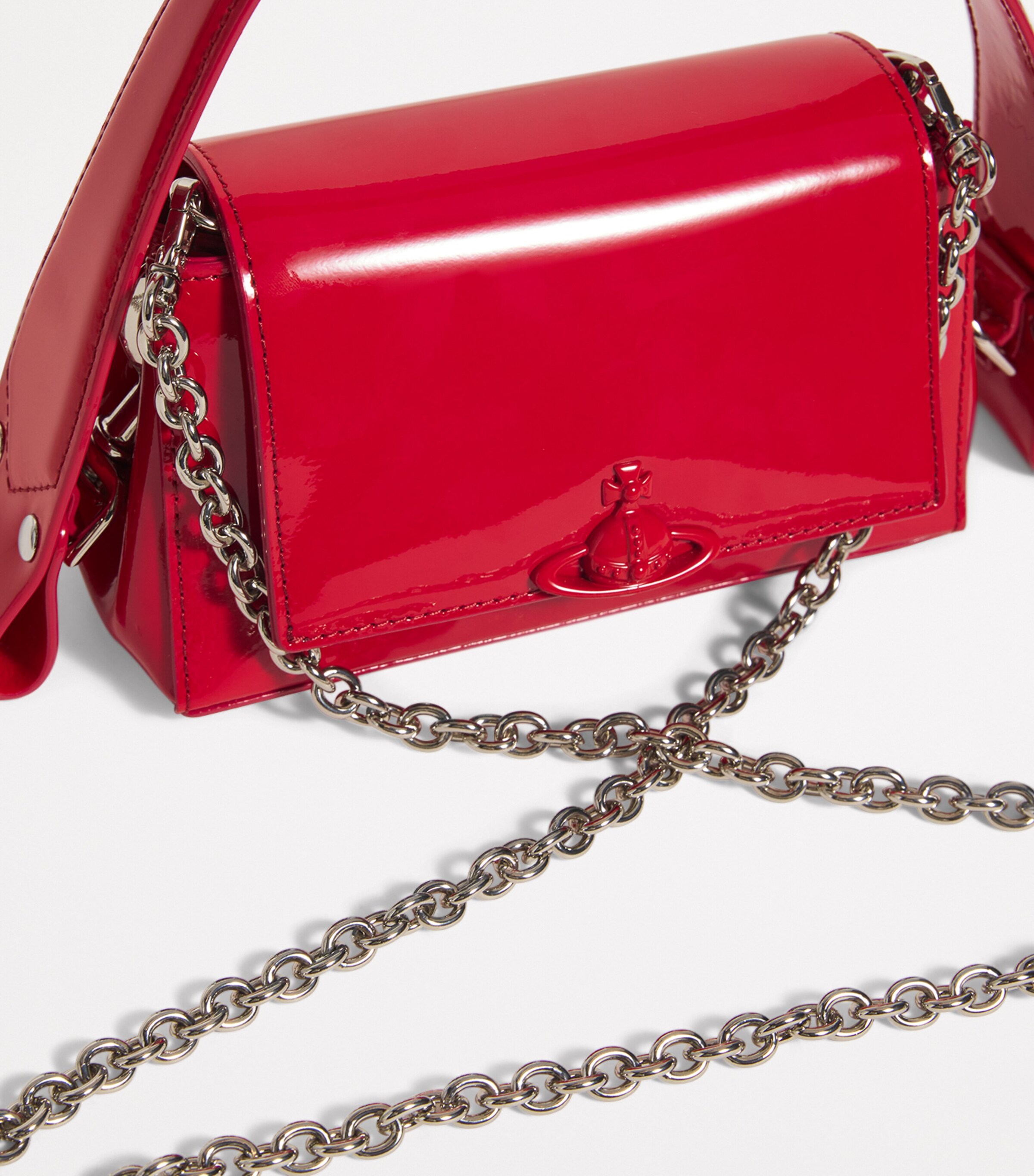 Vivienne Westwood Small Patent Leather Hazel Top-Handle Bag | Harrods SA