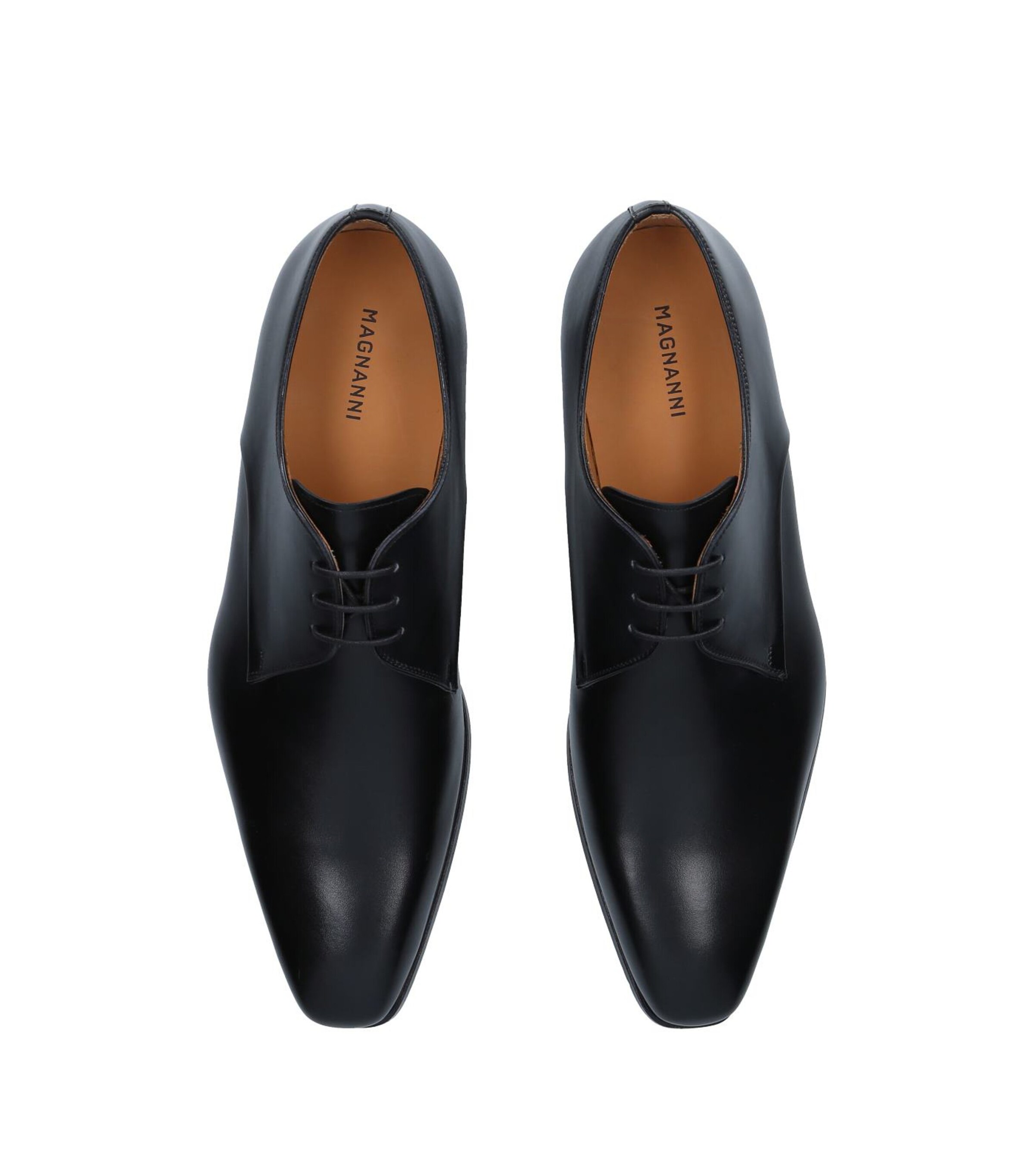 Magnanni Black Leather Derby Shoes | Harrods UK