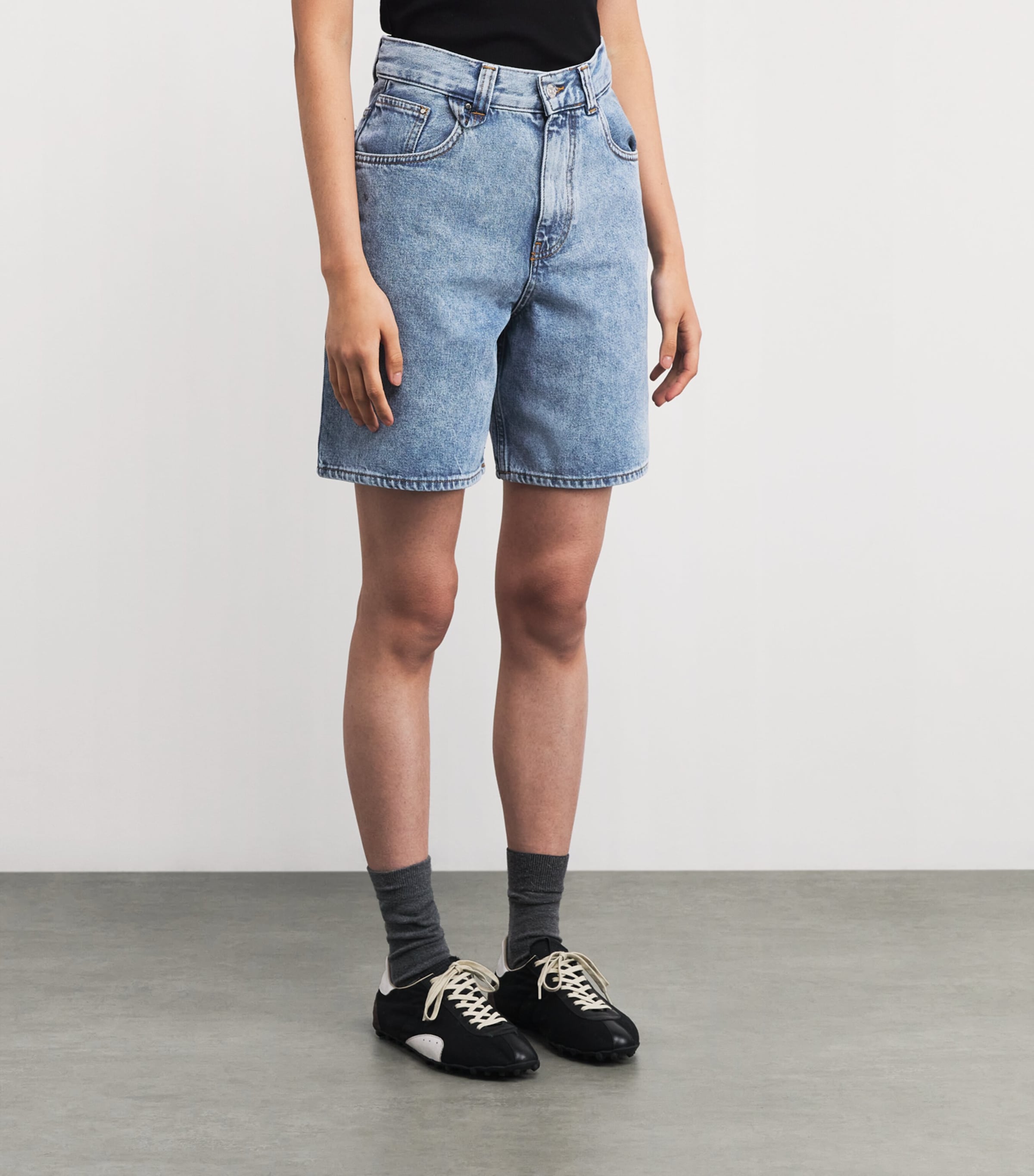Claudie Pierlot Blue Denim Bermuda Shorts | Harrods AU