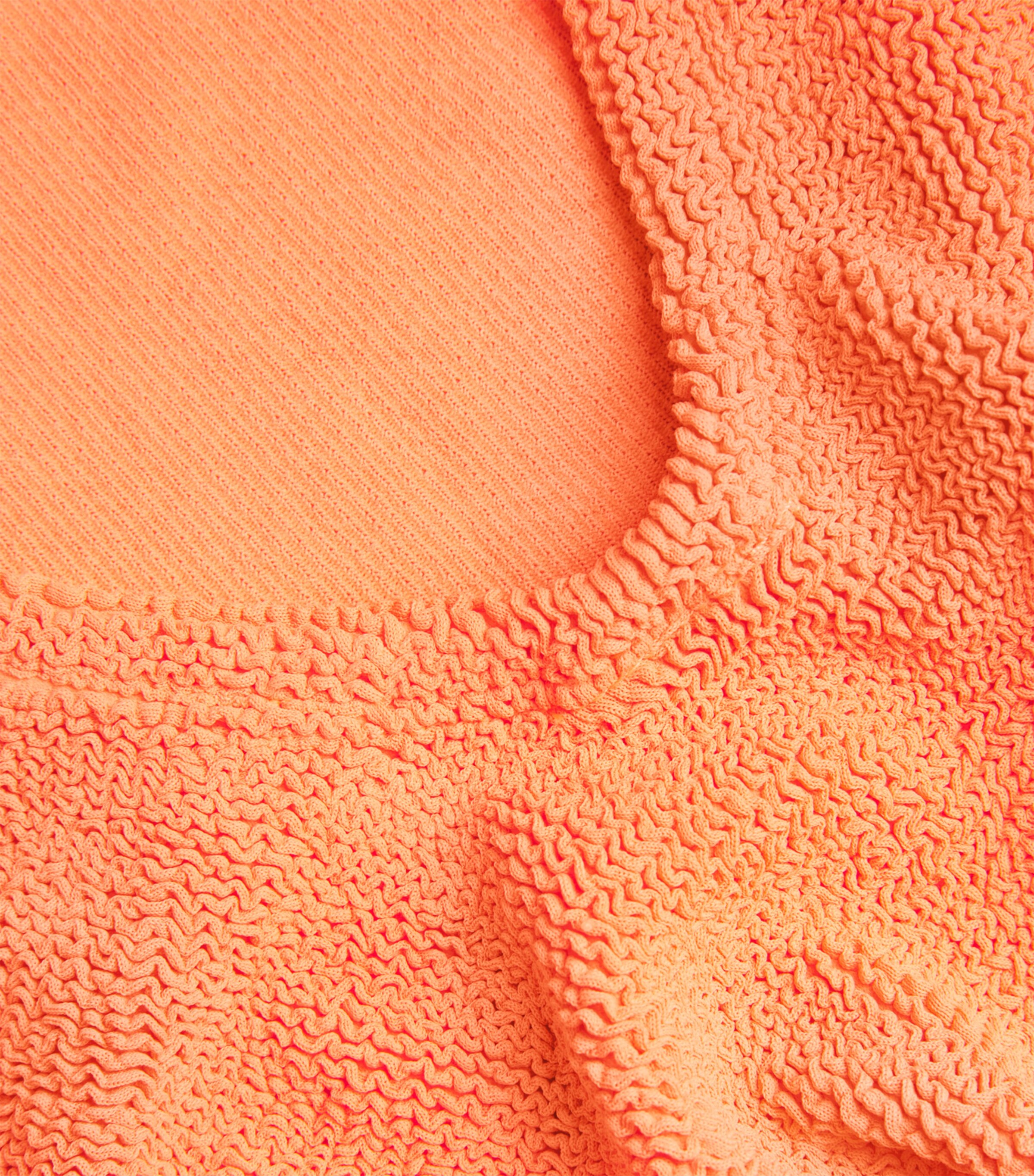 Hunza G Orange Square-Neck Swimsuit | Harrods US