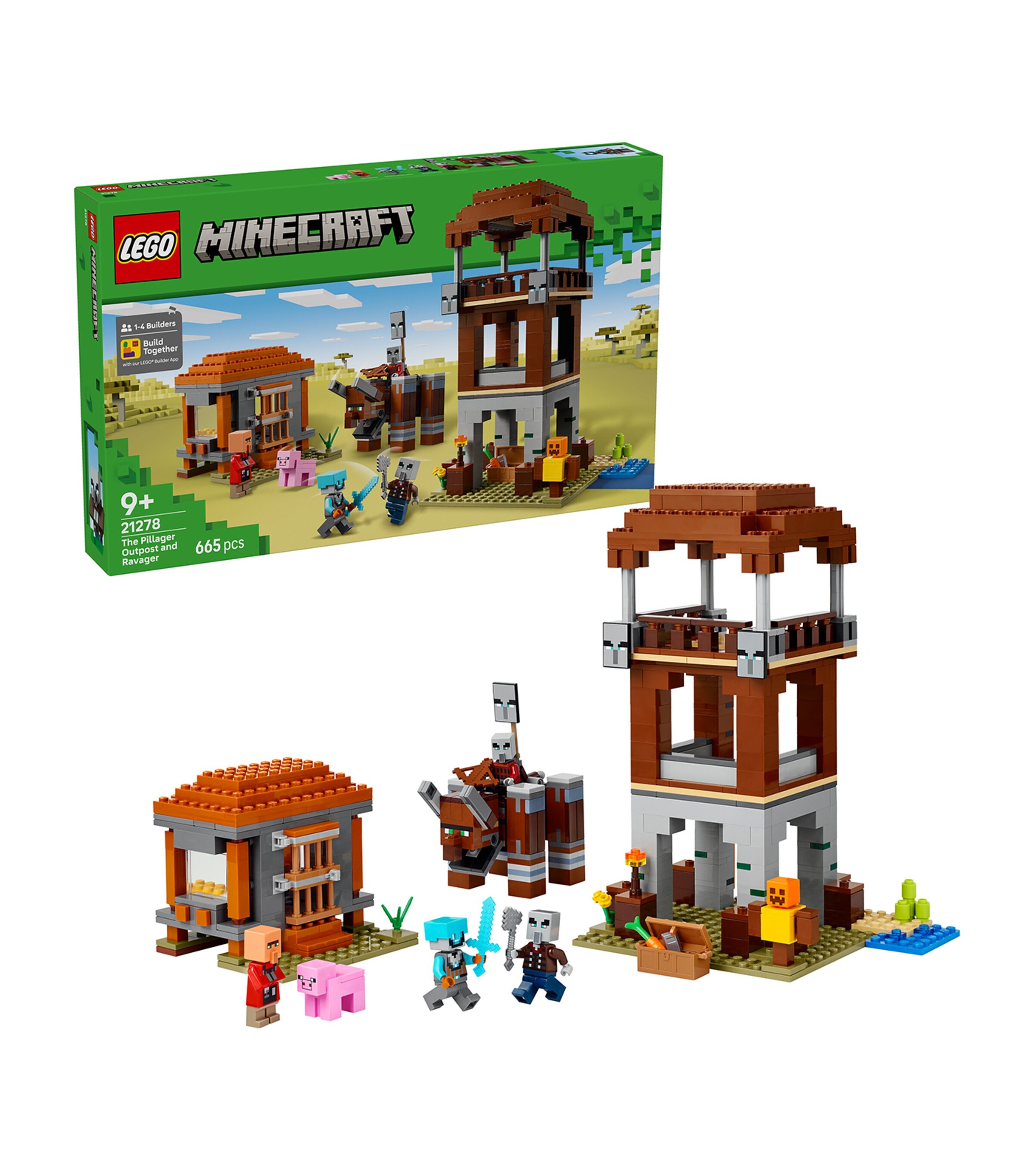 Lego Minecraft The Pillager Outpost and Ravager Set 21278 | Harrods HK