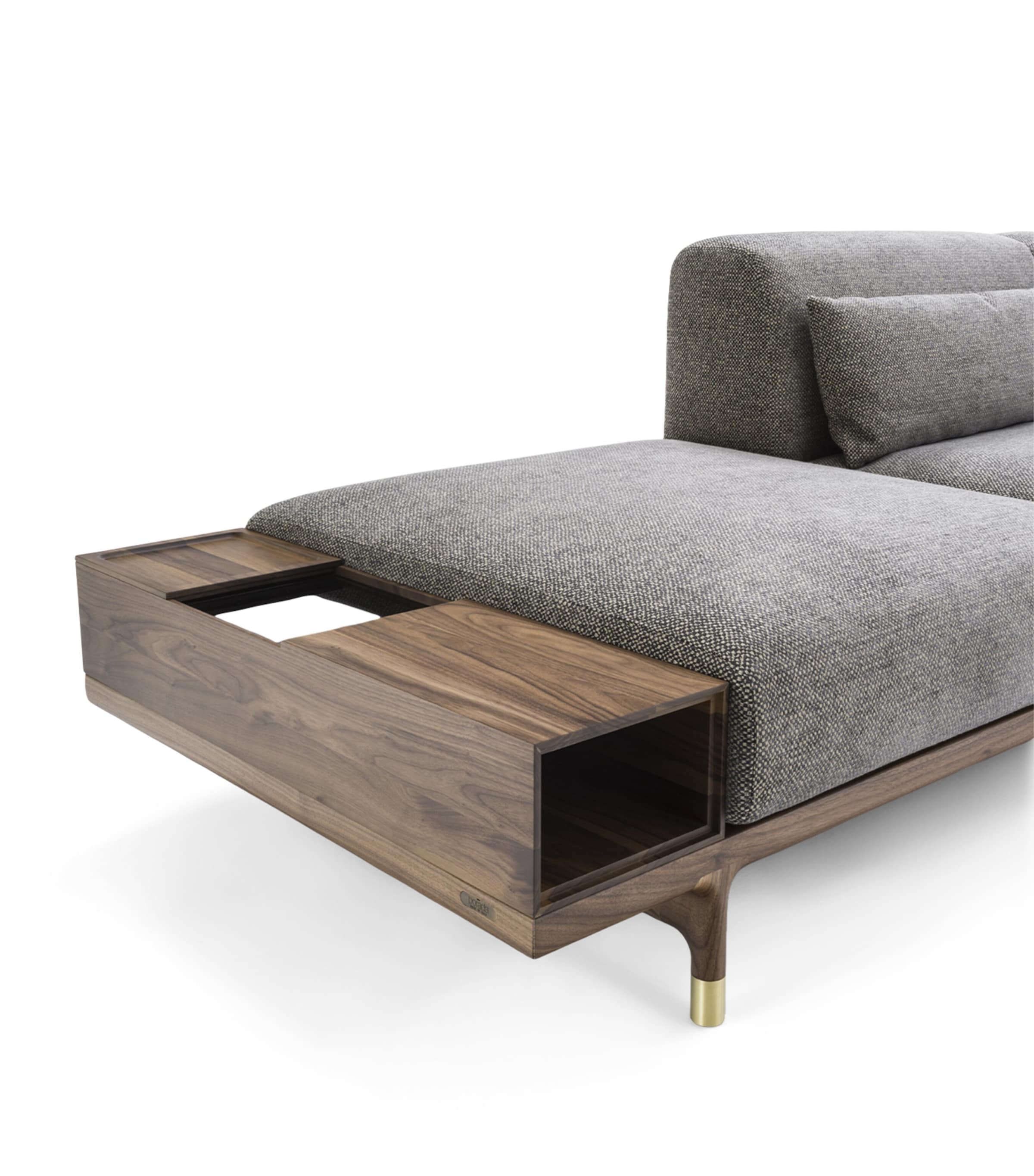 Porada Walnut Argo 3-Seater Sofa | Harrods US