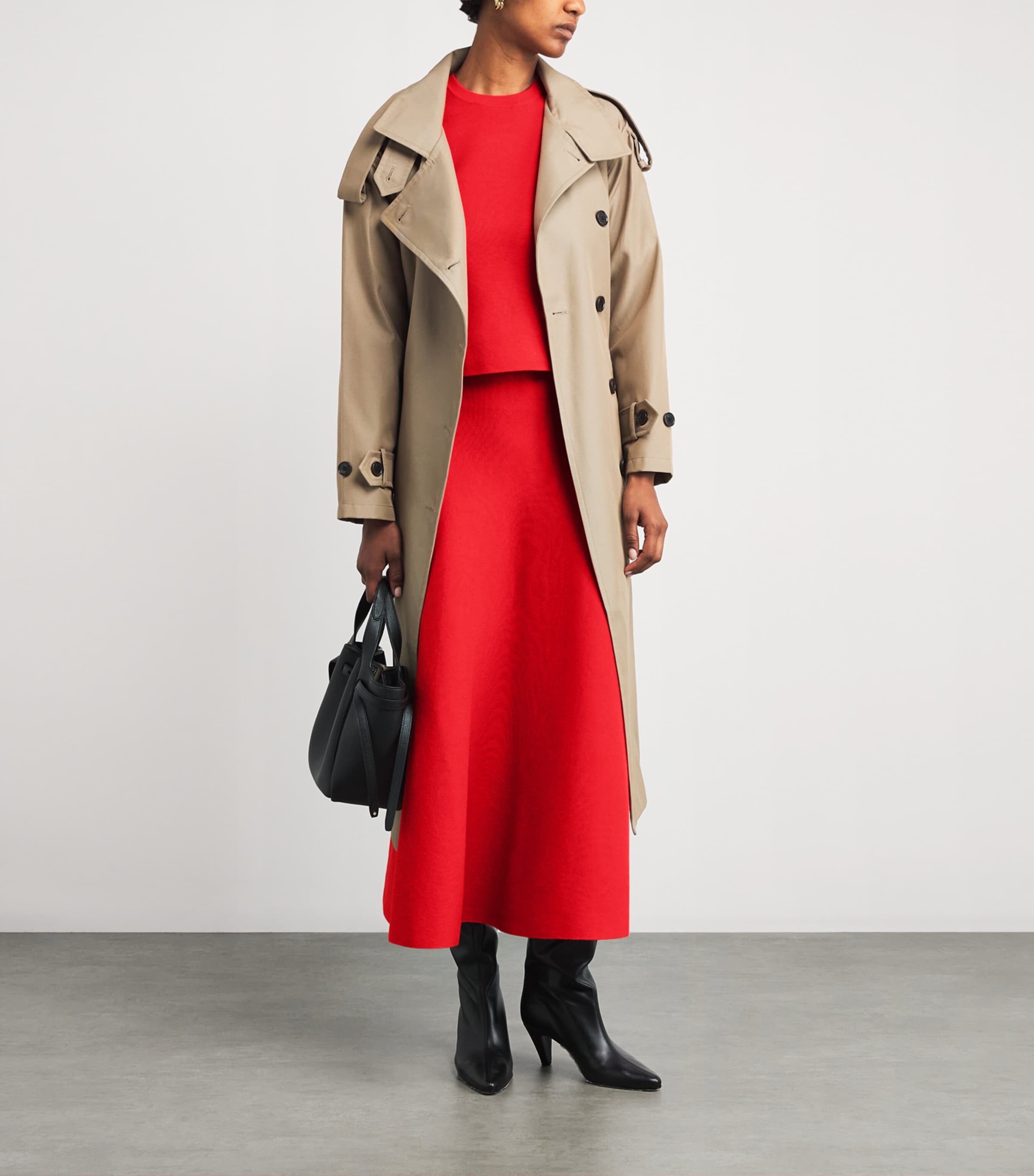 ME+EM Red Milano Knit Short-Sleeve Sweater | Harrods US