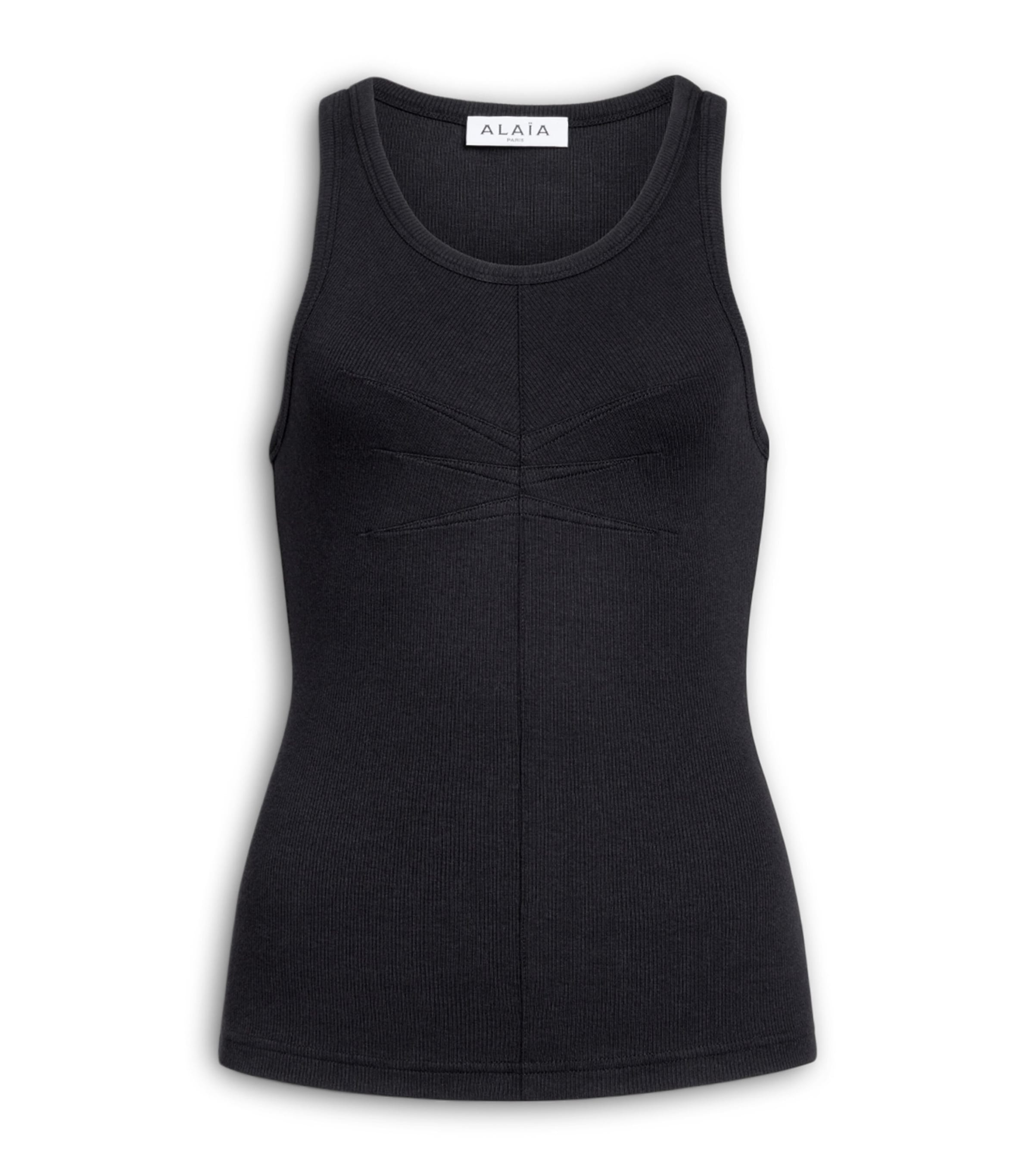 Alaïa Black Darts Tank Top | Harrods US
