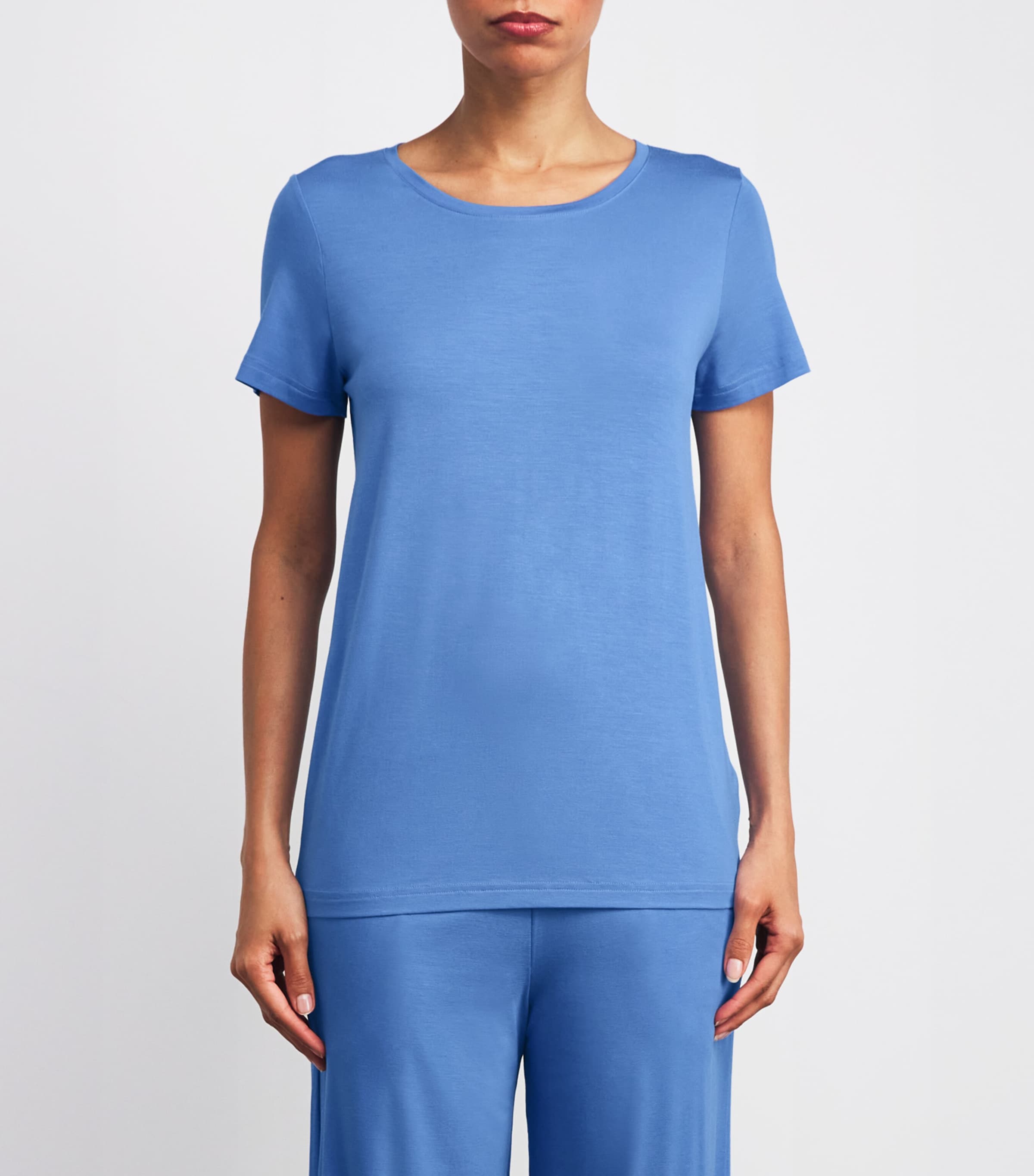 Derek Rose Blue Micro T-Shirt | Harrods UK
